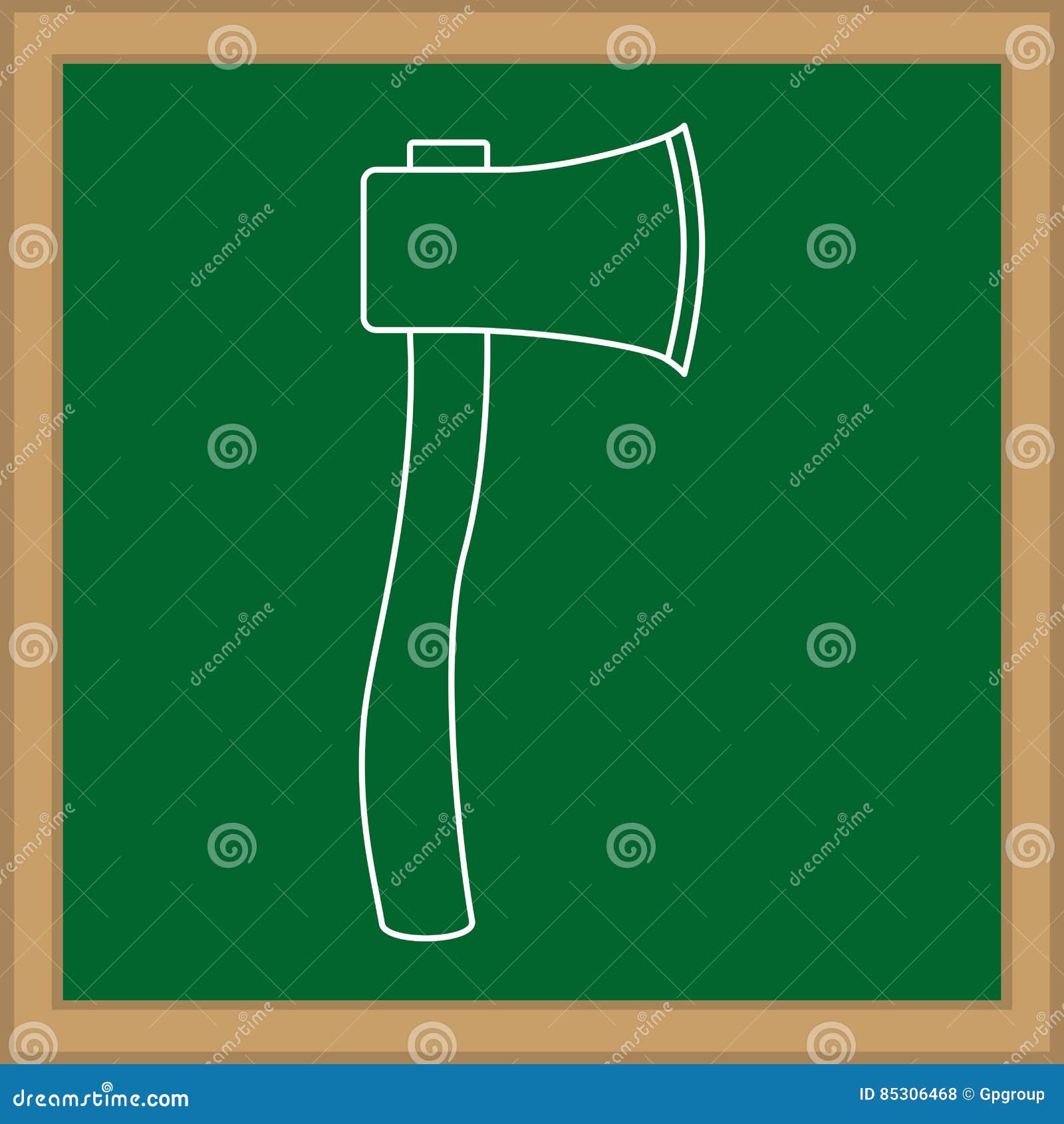 Construction axe tool stock illustration. Illustration of mechanical ...