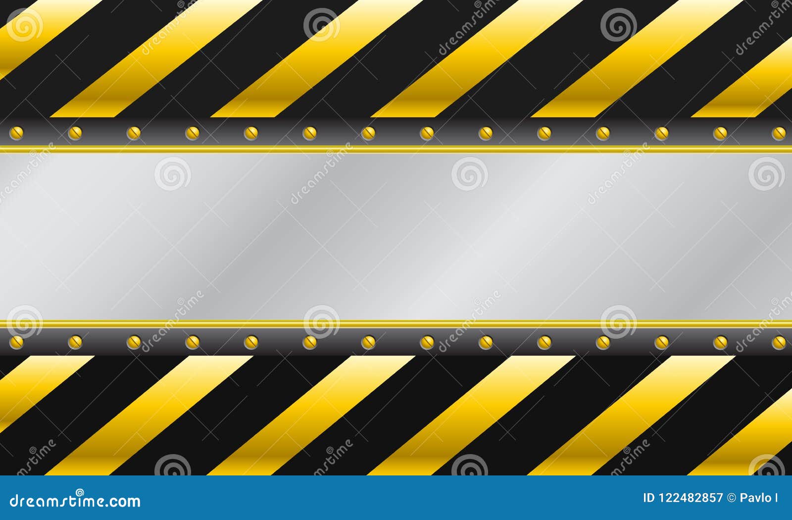 Construction Background, Warning Yellow Sign Stop - Vector Stock Vector ...