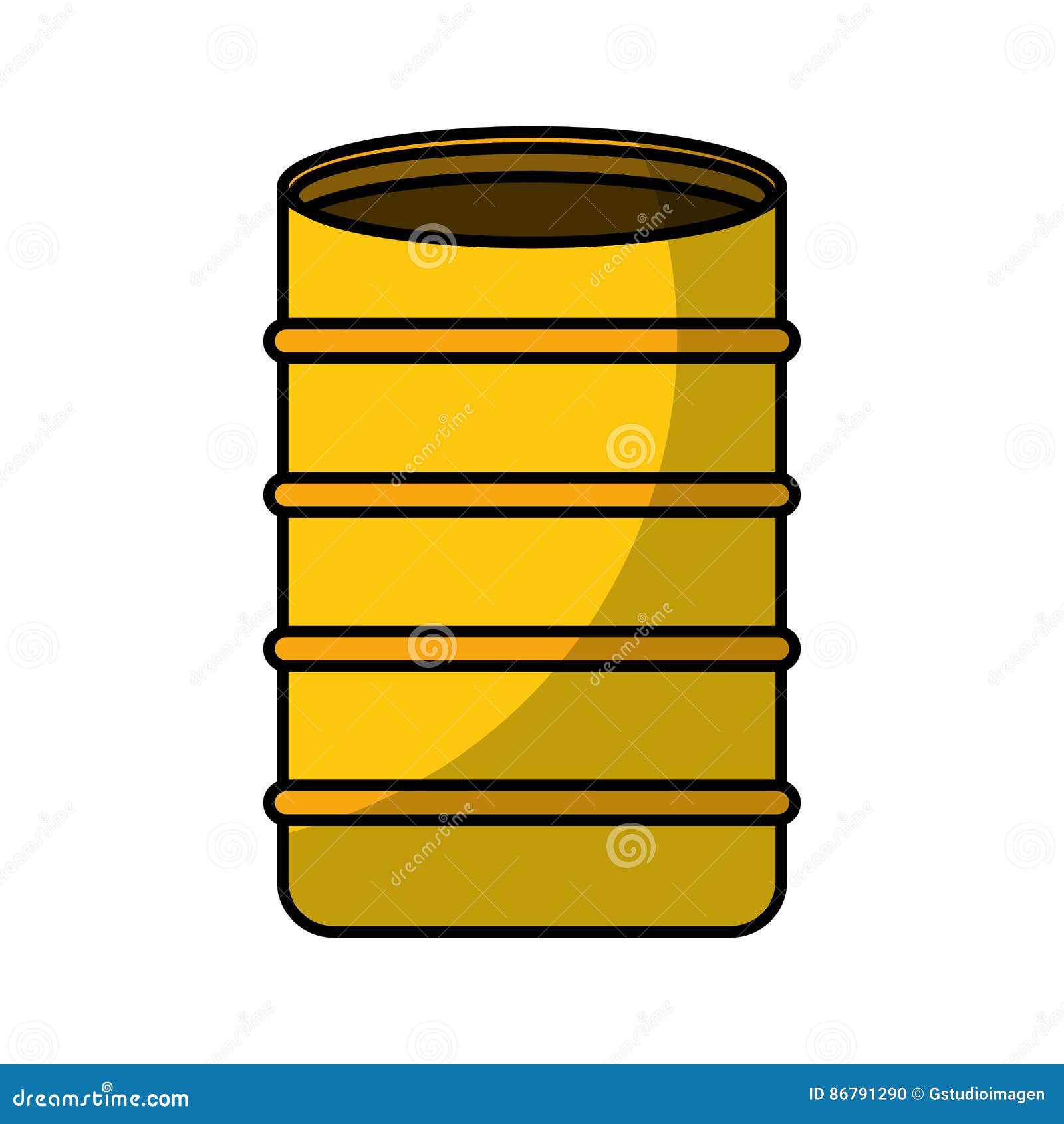 Construction Barrel Isolated Icon Stock Vector - Illustration of flat ...
