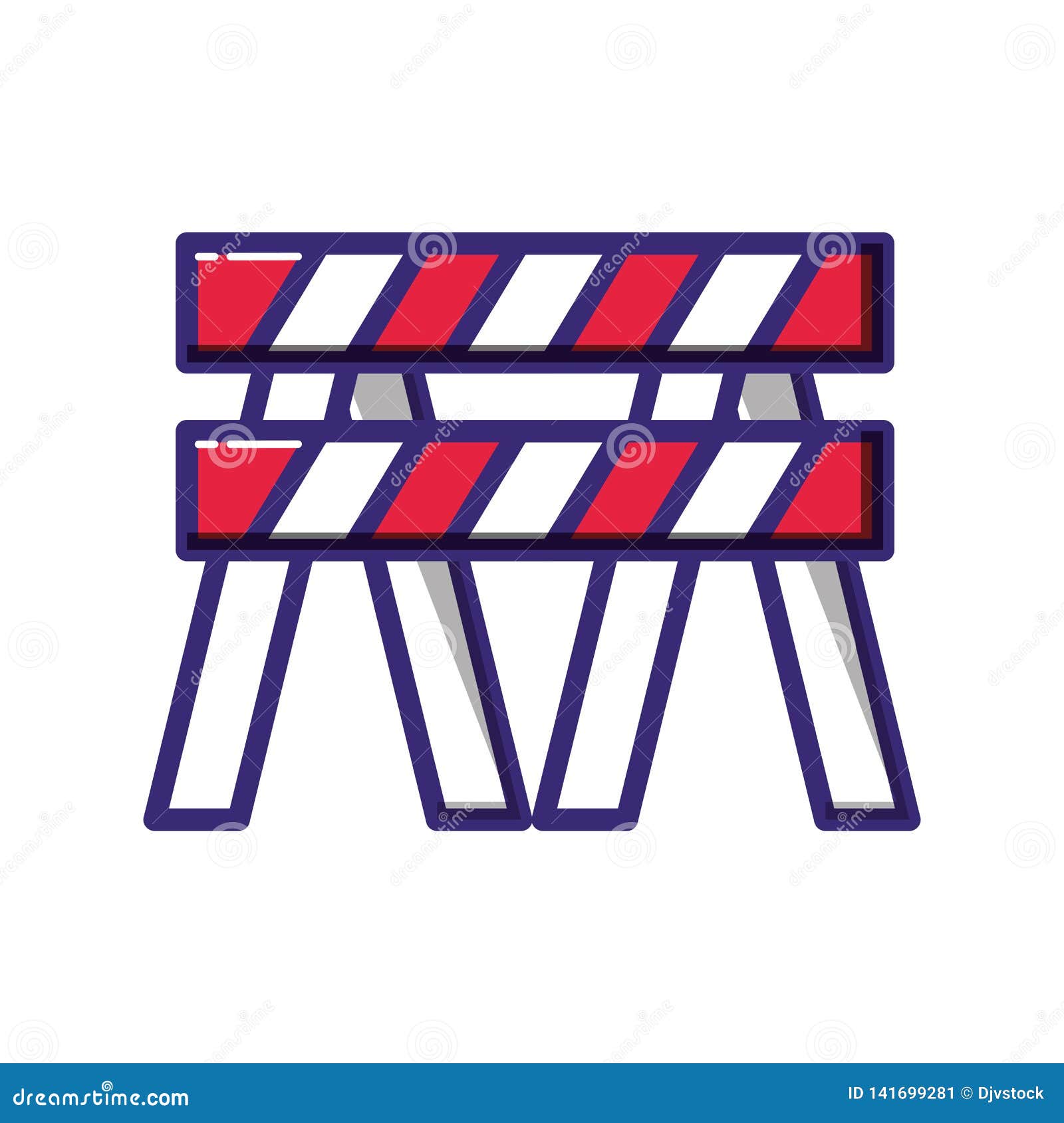 Construction Barricade Fence Icon Stock Vector - Illustration of icon ...