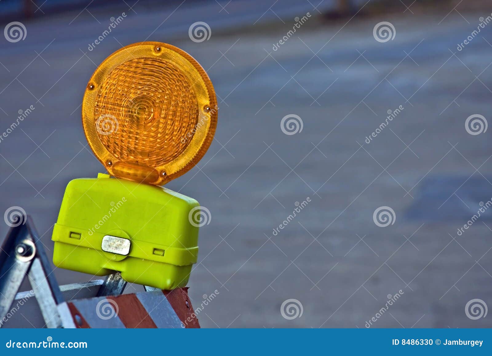 Construction Barricade Light Stock Photo - Image of zone, barricade ...