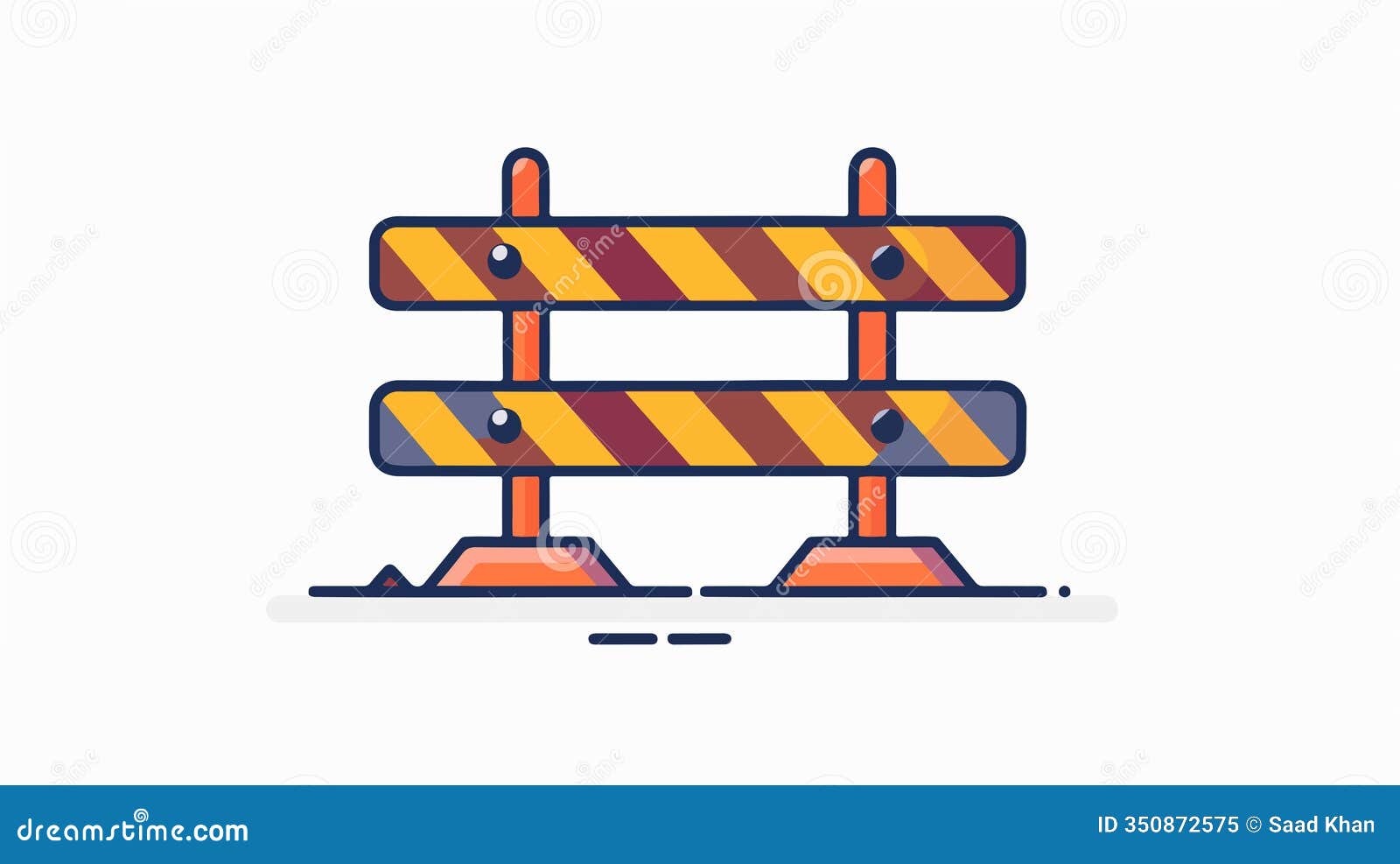 Construction Barrier Icon for Safety Precaution in Construction ...