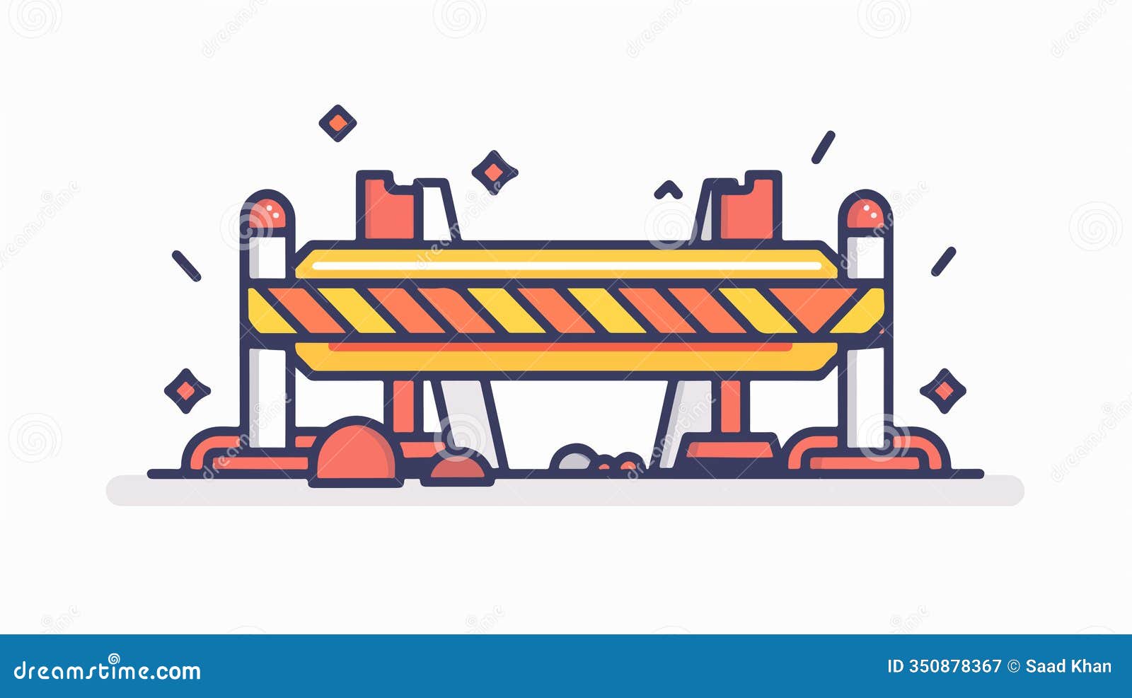 Construction Barrier Icon for Safety Precaution in Construction ...