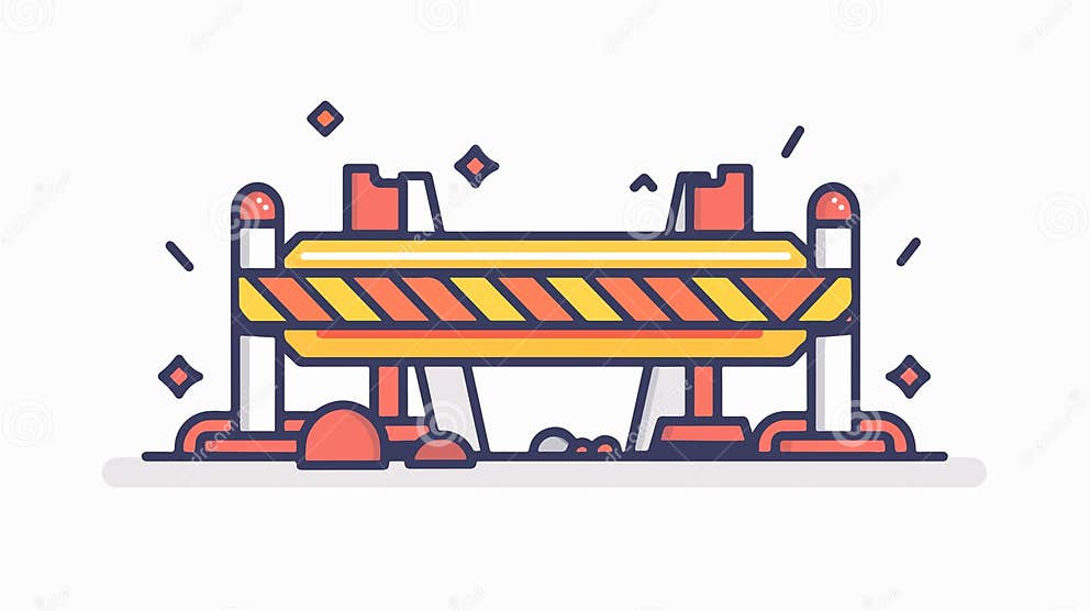 Construction Barrier Icon for Safety Precaution in Construction ...