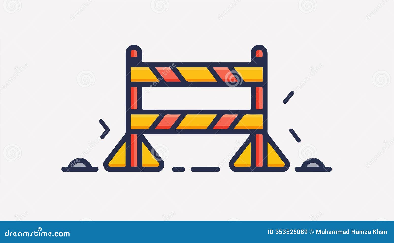 Construction Barrier Icon: Versatile Image for Construction Projects ...