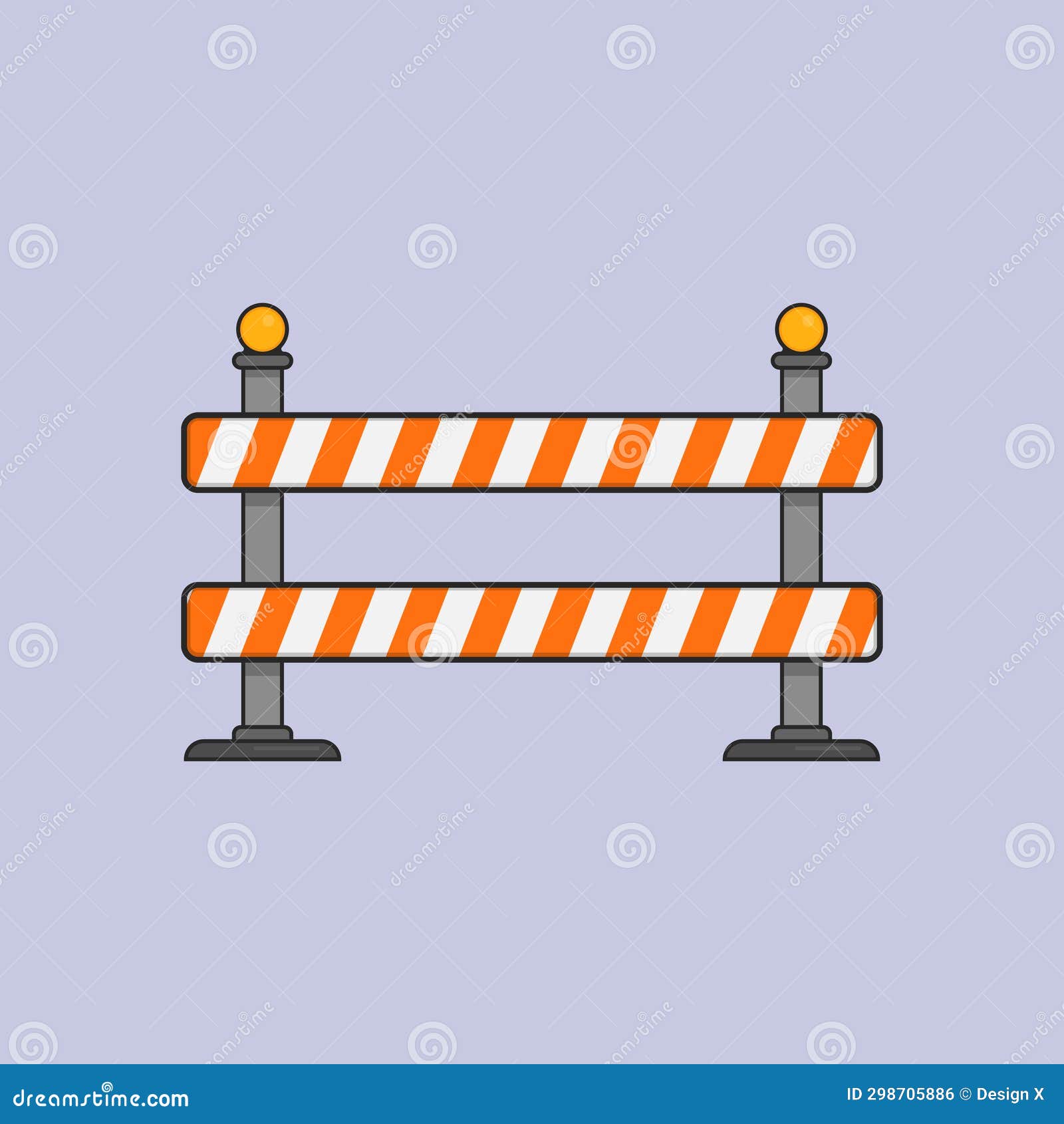 Construction Barrier Vector Illustration Barrier Blockage ...