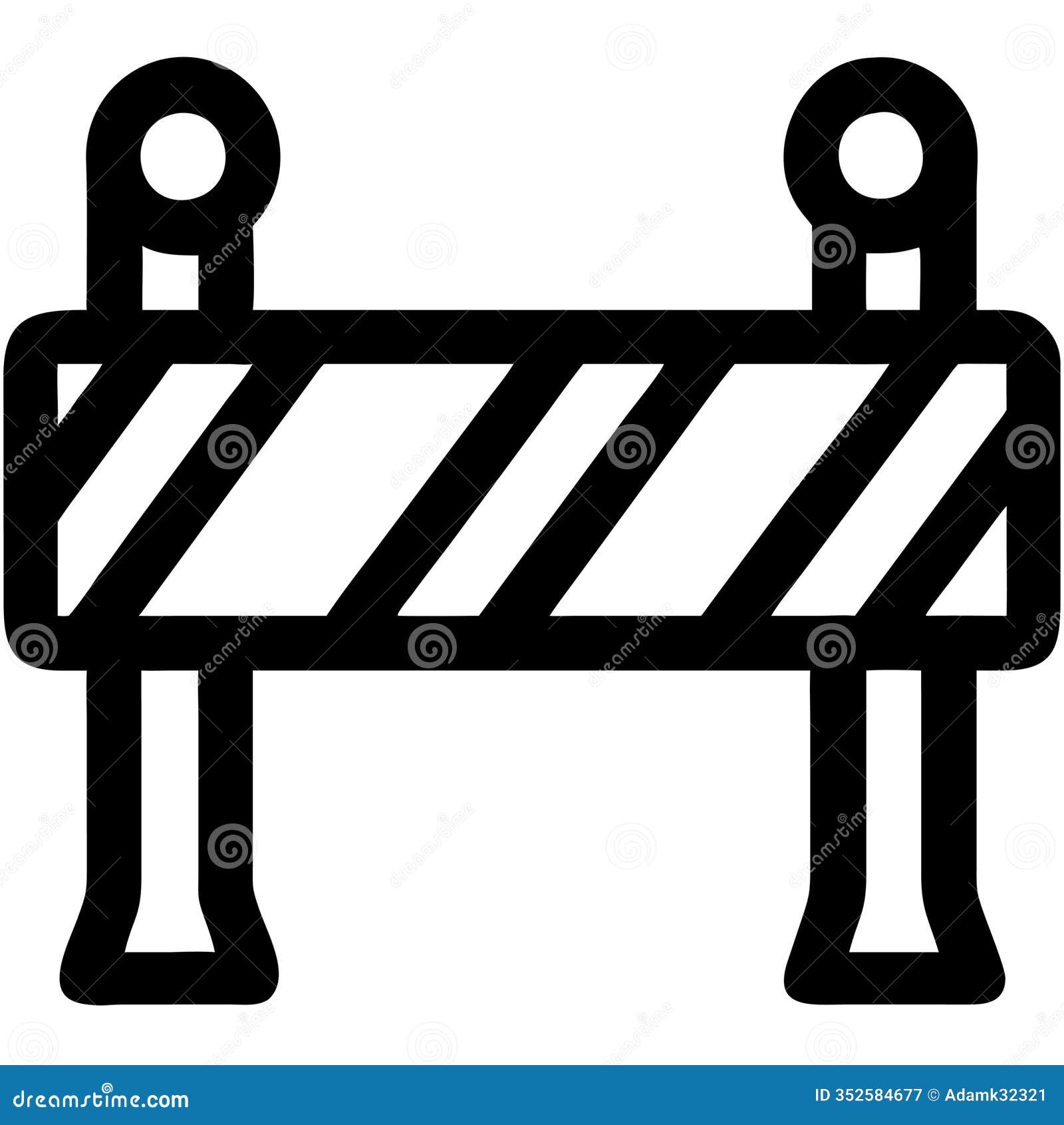 Construction Barrier Vector for Construction Signage or Safety ...