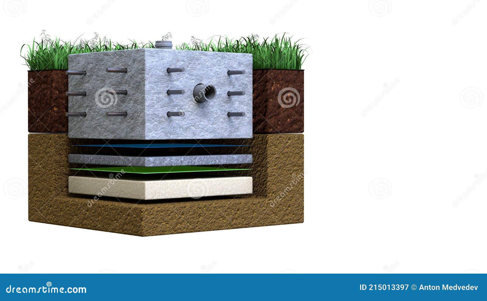 Industrial 3d Illustration, Home Base Scheme Isolated Stock ...