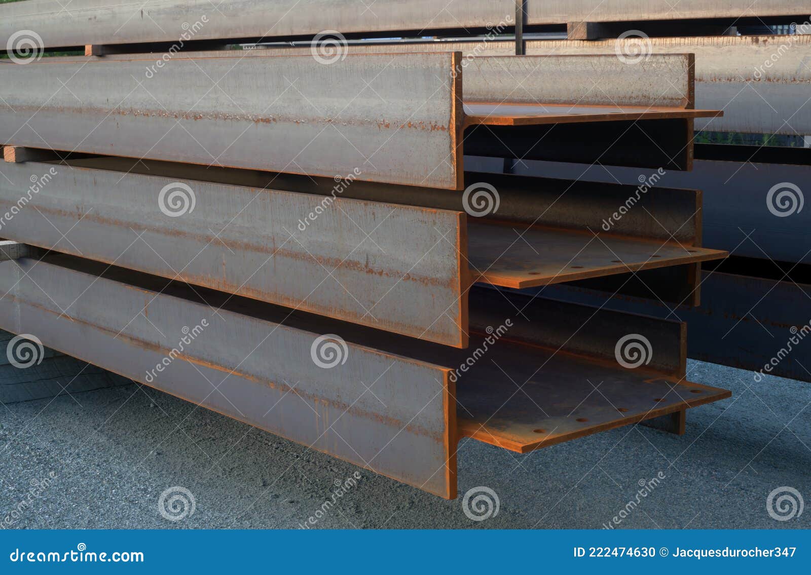 Construction Girder Beams Stack Metal Structure Heap Stock Photo ...