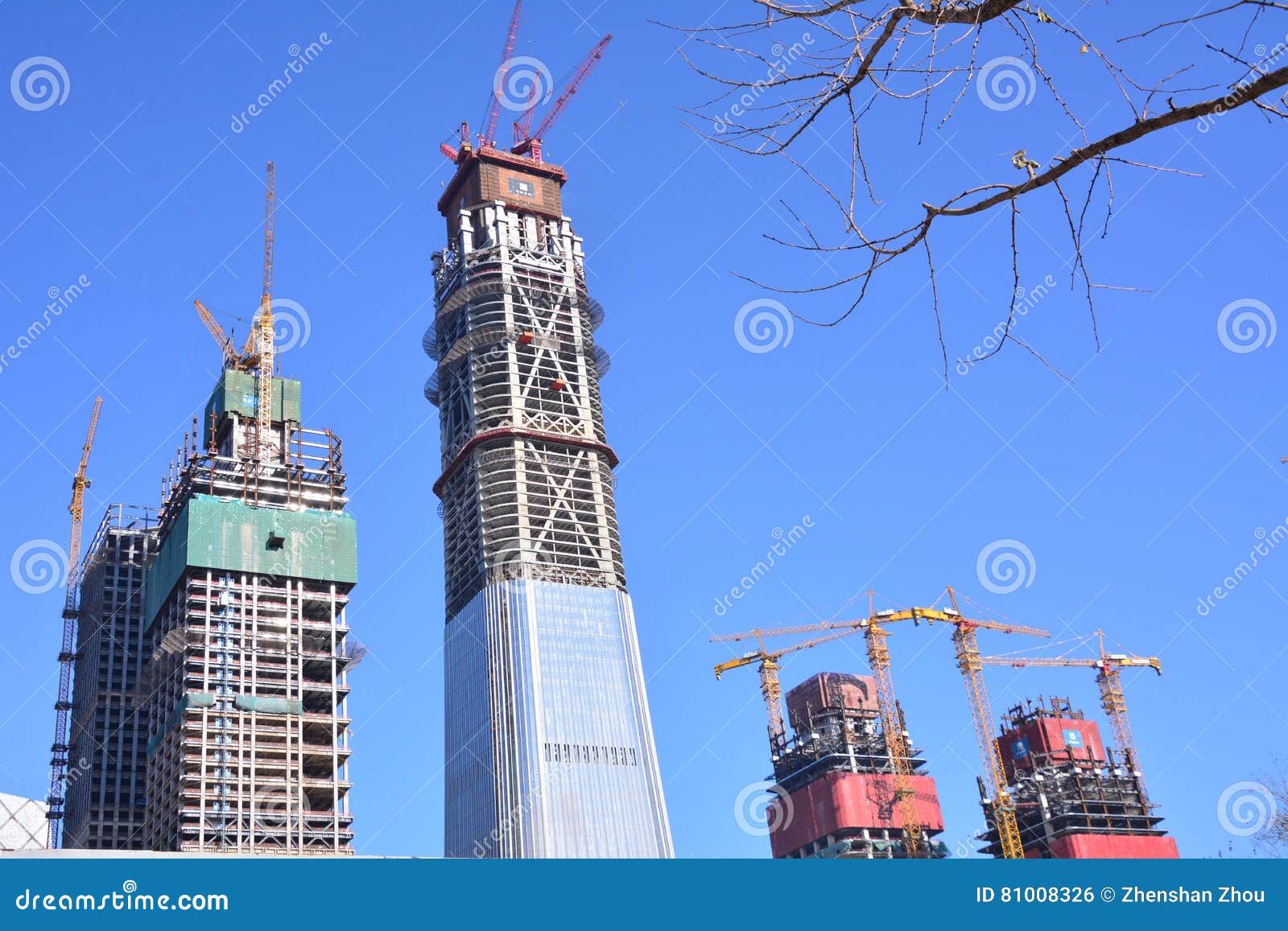 Construction in Beijing editorial photo. Image of asia - 81008326