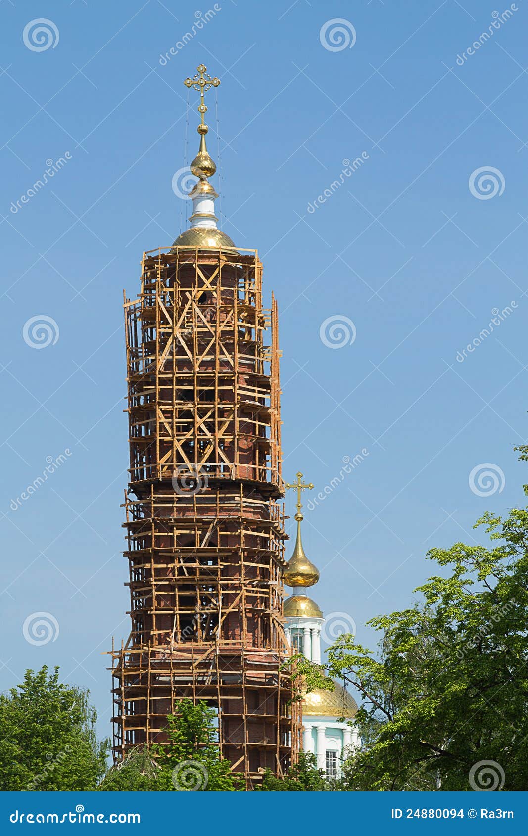 Construction of the Bell Tower Stock Photo - Image of religion ...