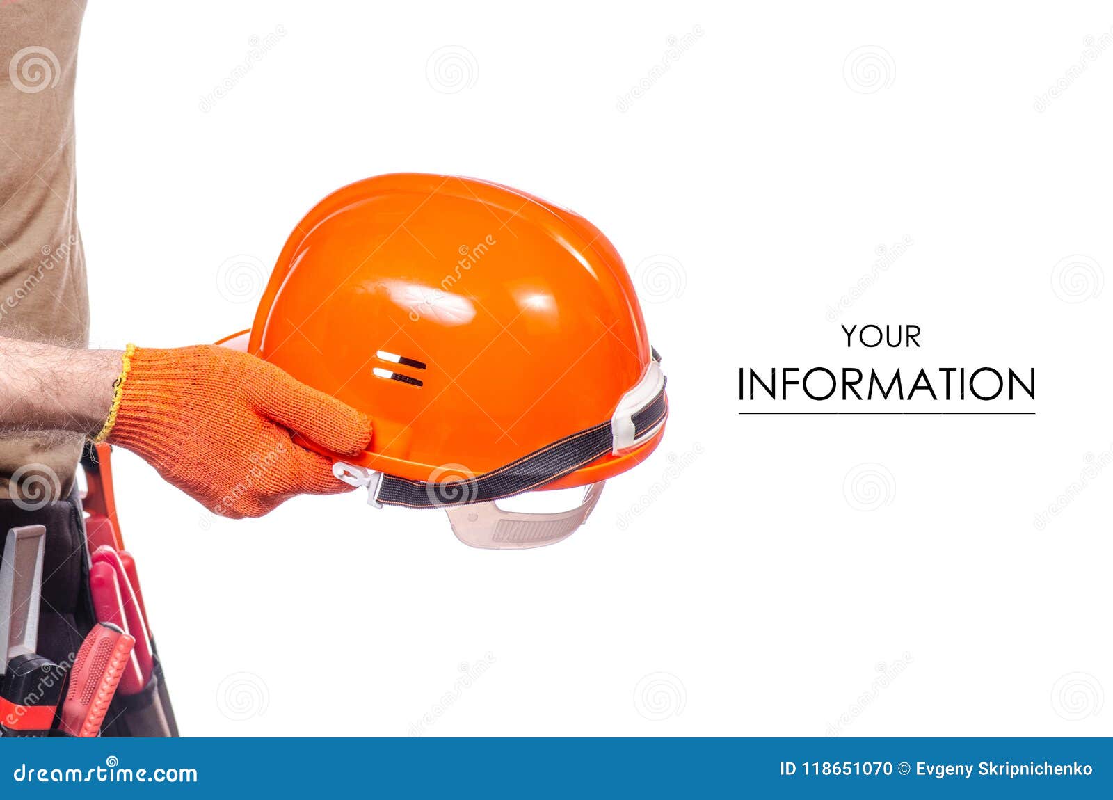 Construction Belt on a Man Tool Belt Builder Pattern Stock Photo ...