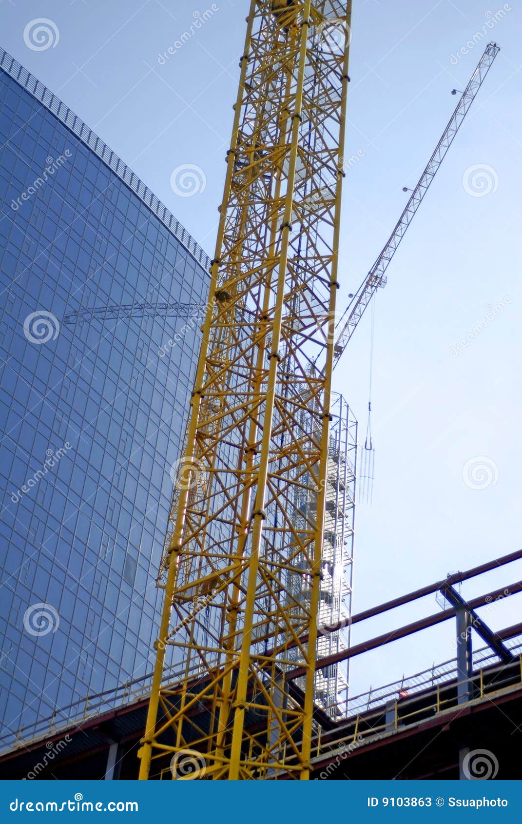 Construction of Big Building Stock Image - Image of growth, building ...