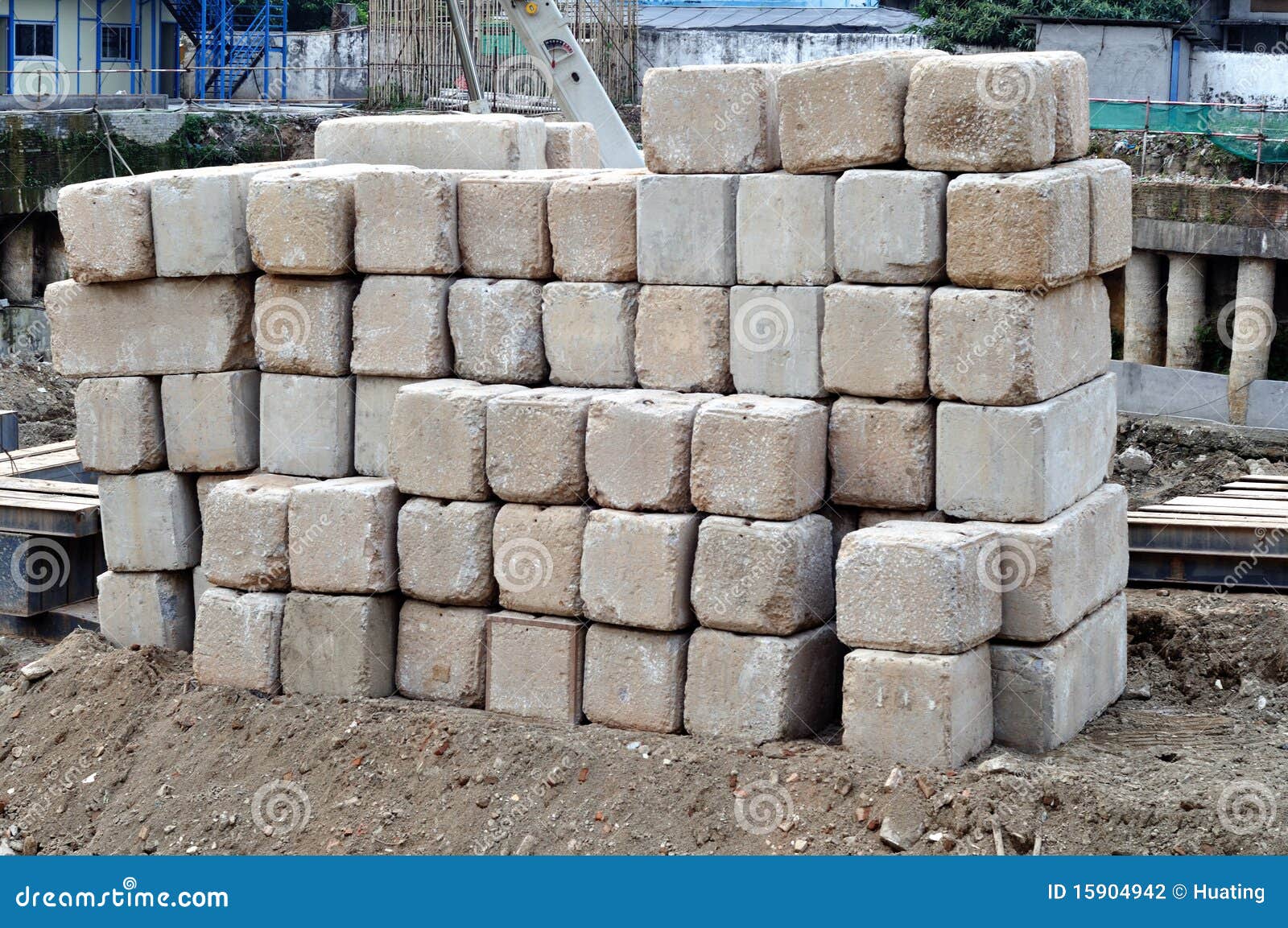 Construction Big Heavy Stones Stock Photo - Image of construction ...