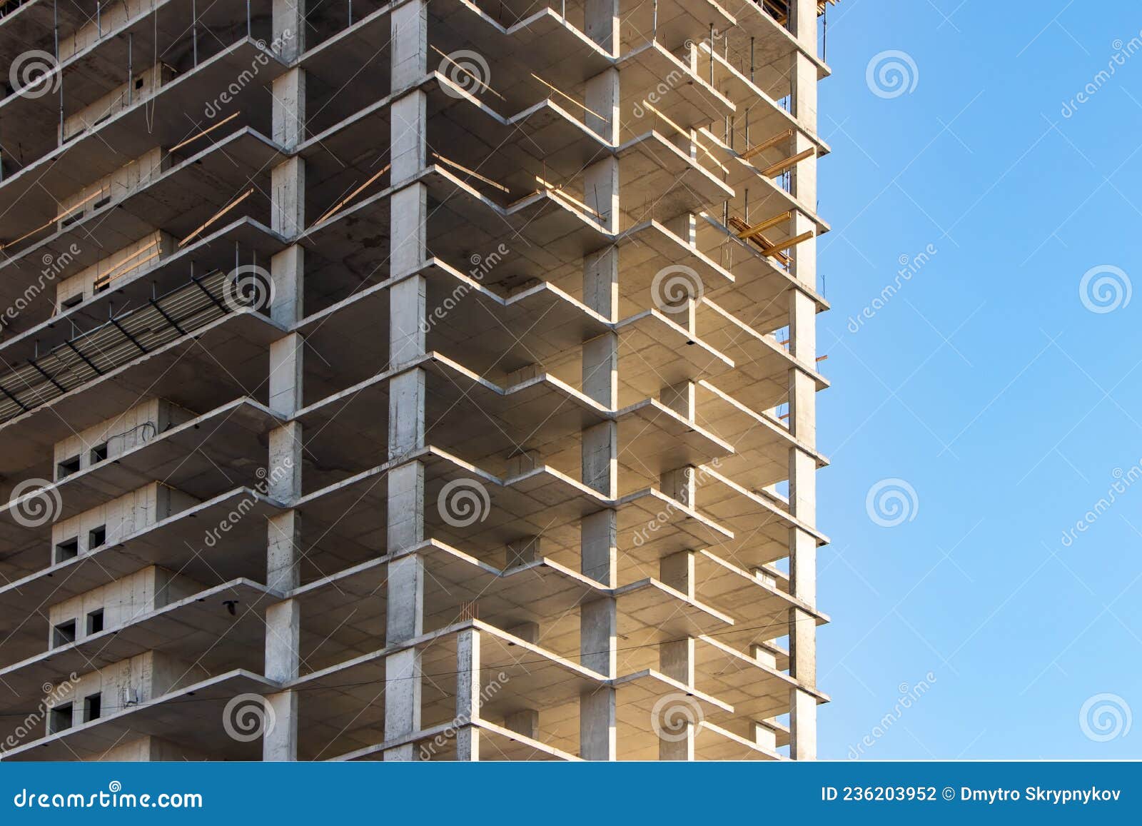 Construction Bilding. Apartment House Building Stock Photo - Image of ...