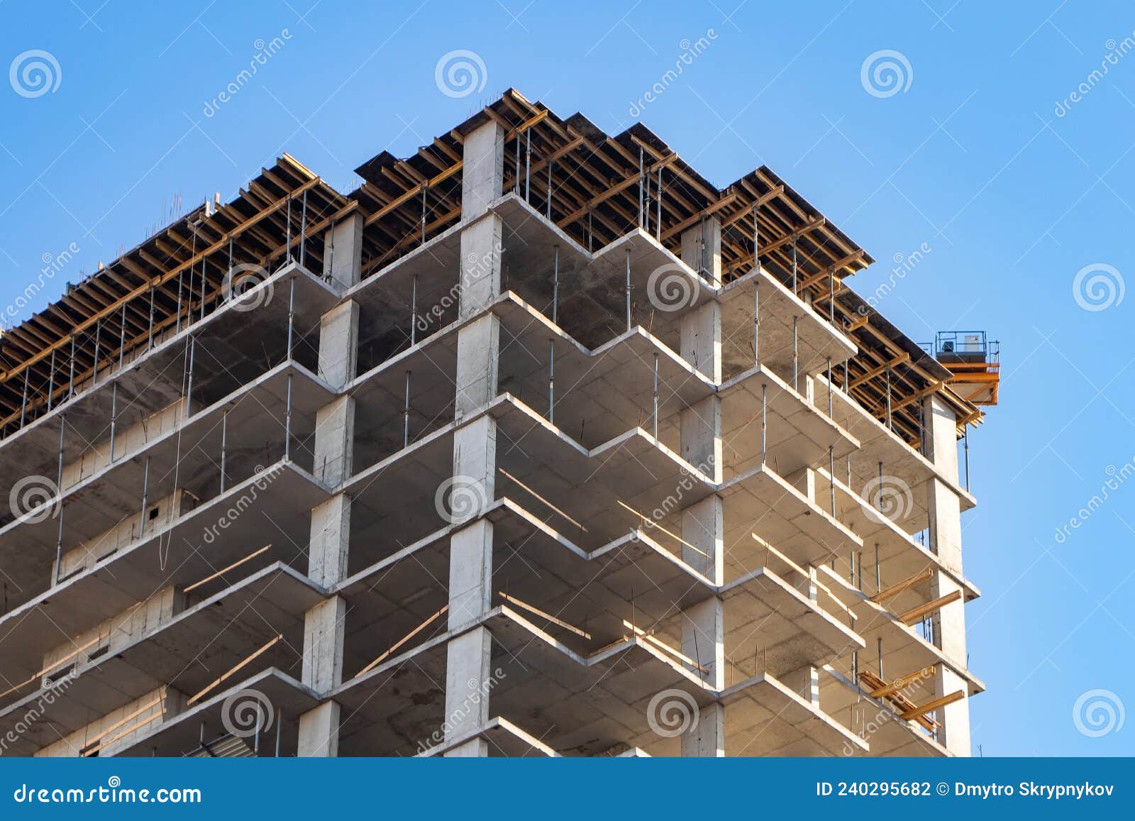 Construction Bilding. Apartment House Building Stock Photo - Image of ...