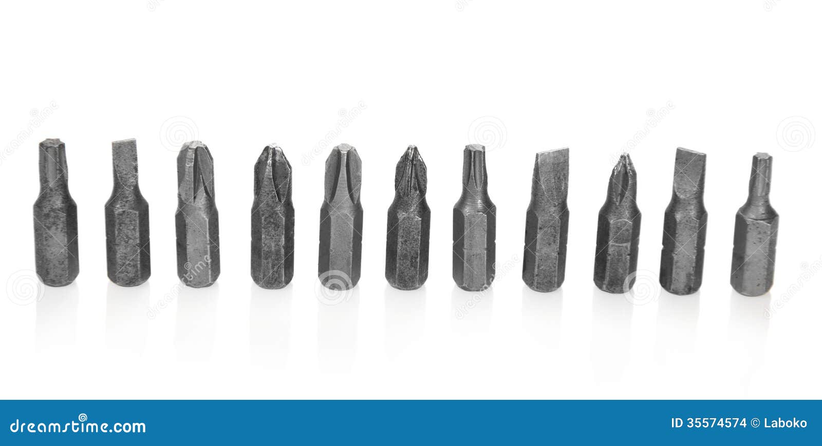 Construction Bits Isolated on White Stock Photo - Image of mechanical ...