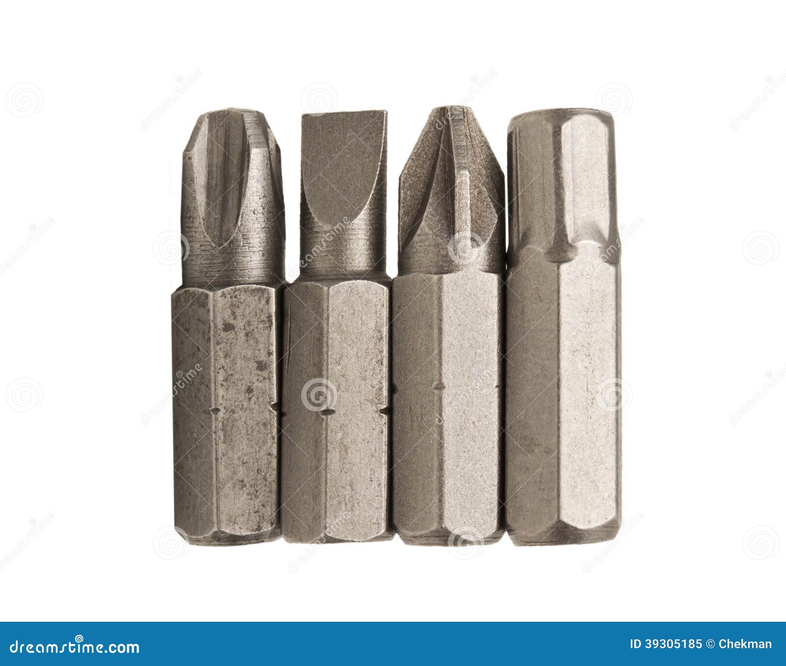 Construction Bits Isolated on White Stock Image - Image of industry ...