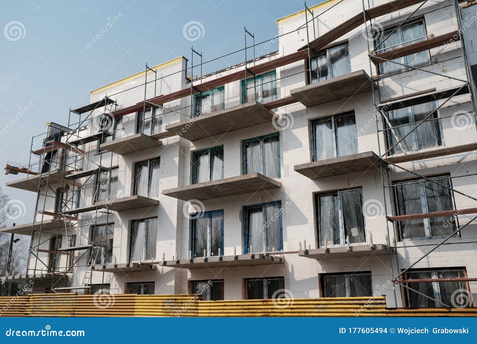 Construction of a Block of Flats Stock Photo - Image of invest ...