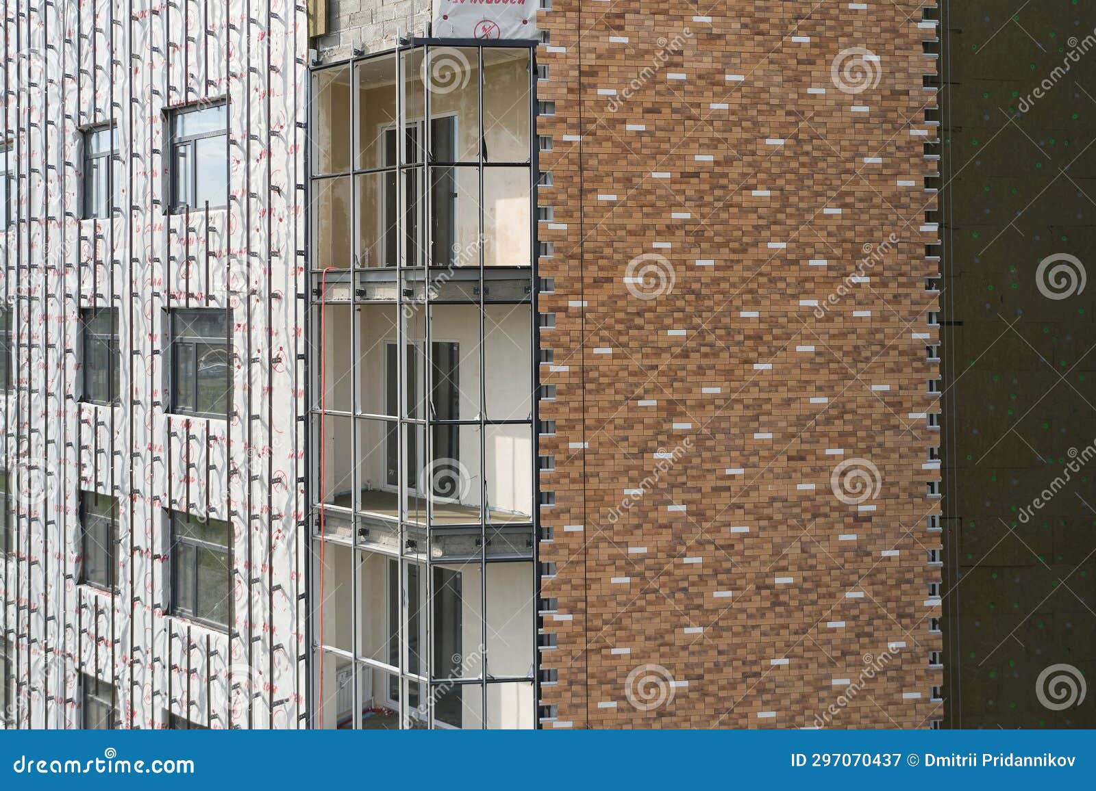 Construction of Block of Flats with External Wall Insulation Stock ...