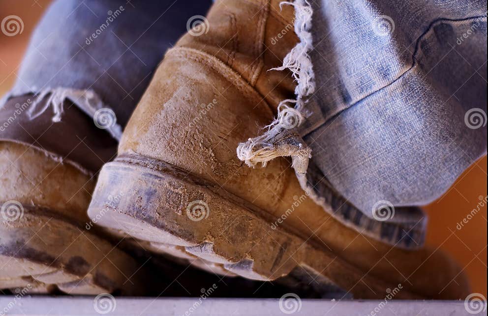 Construction Boots stock photo. Image of rugged, ripped - 463302