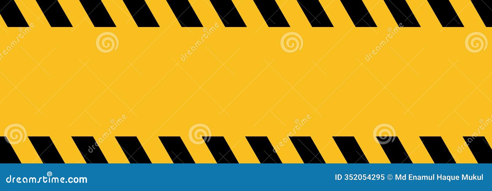 Warning Frame Diagonal Stripes. Construction Bordered Yellow and Black ...