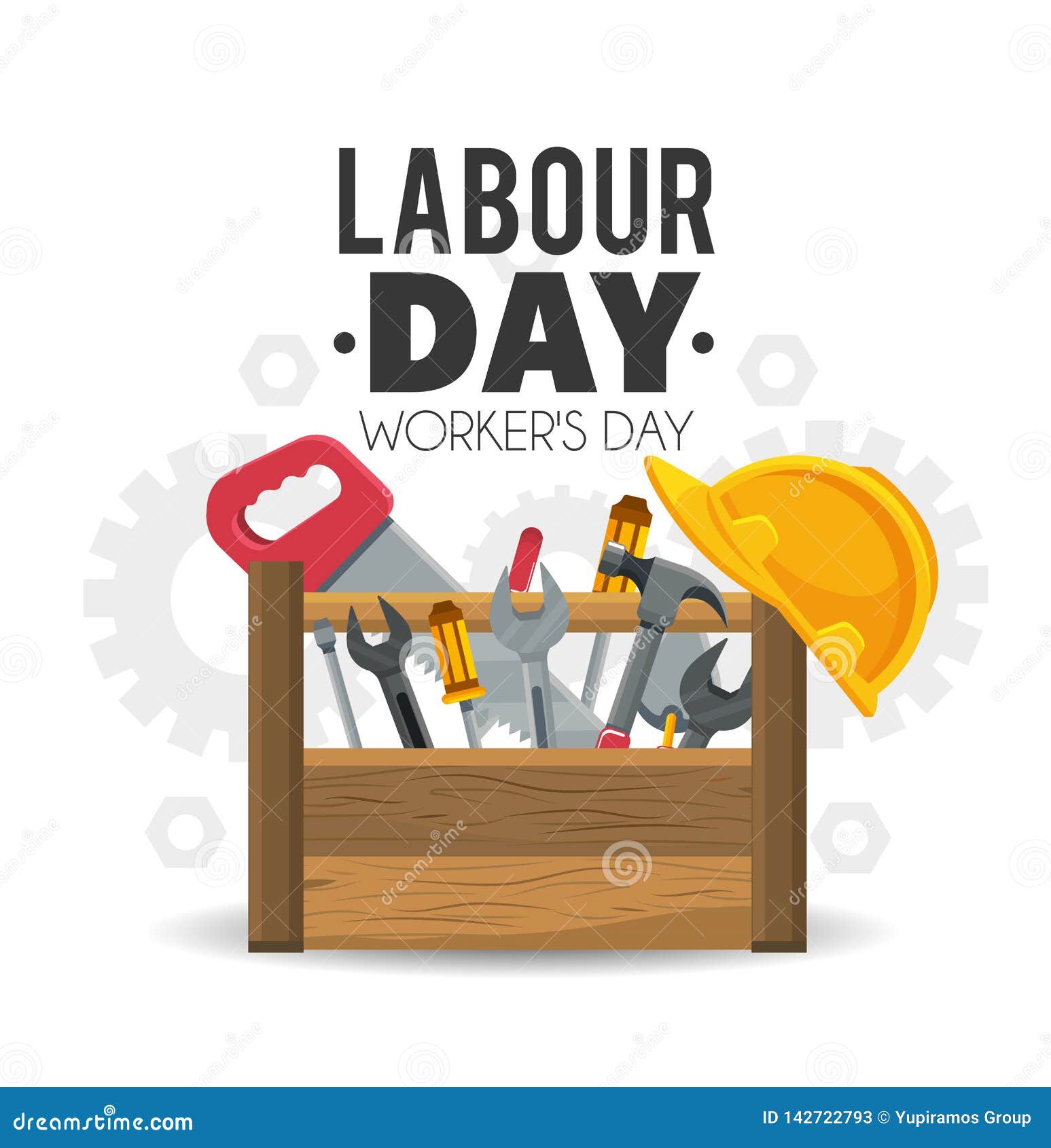 Construction Box Tools To Labour Day Stock Vector - Illustration of ...