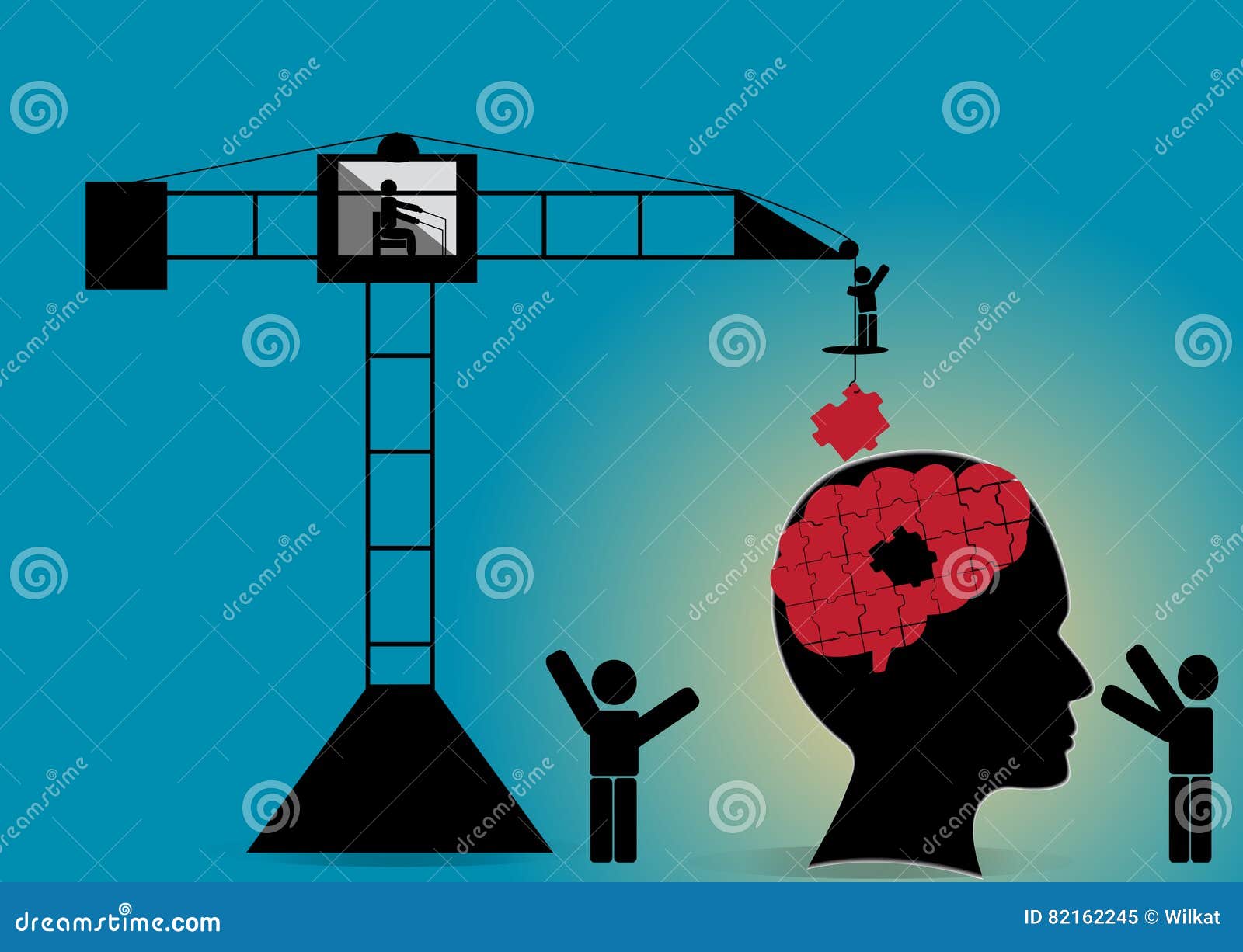 Construction brain stock vector. Illustration of motivation - 82162245 Construction brain stock vector. Illustration of motivation - 82162245
