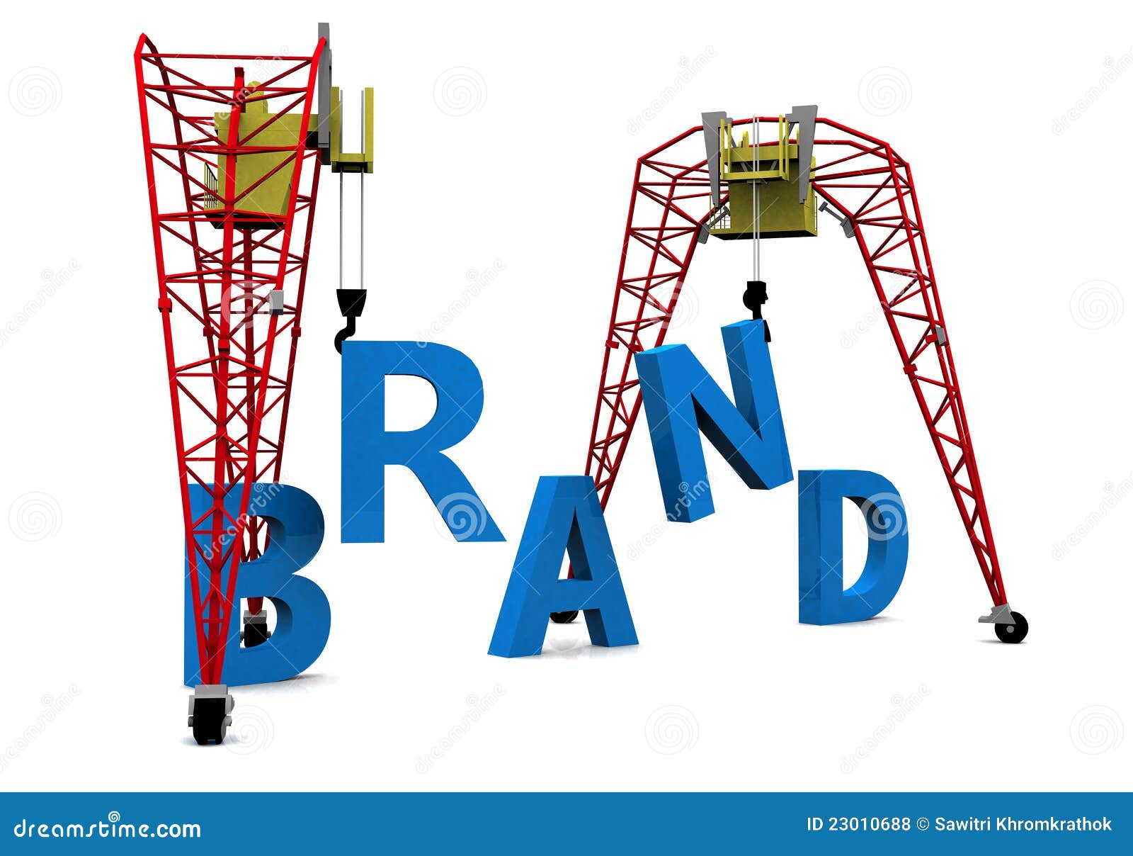 Construction brand 3D text stock illustration. Illustration of identity ...