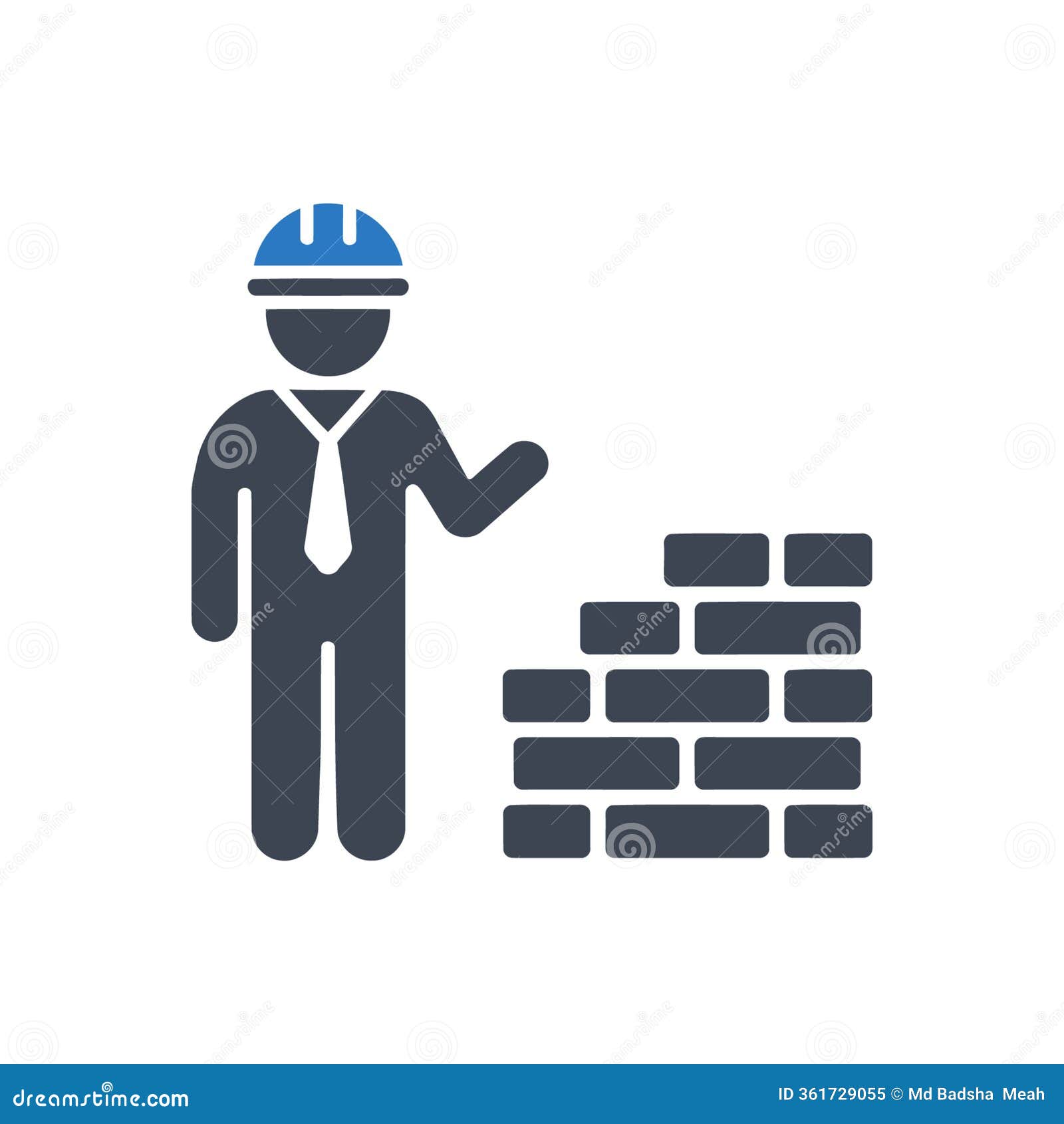 Brick Icon Cartoon Vector | CartoonDealer.com #51254769