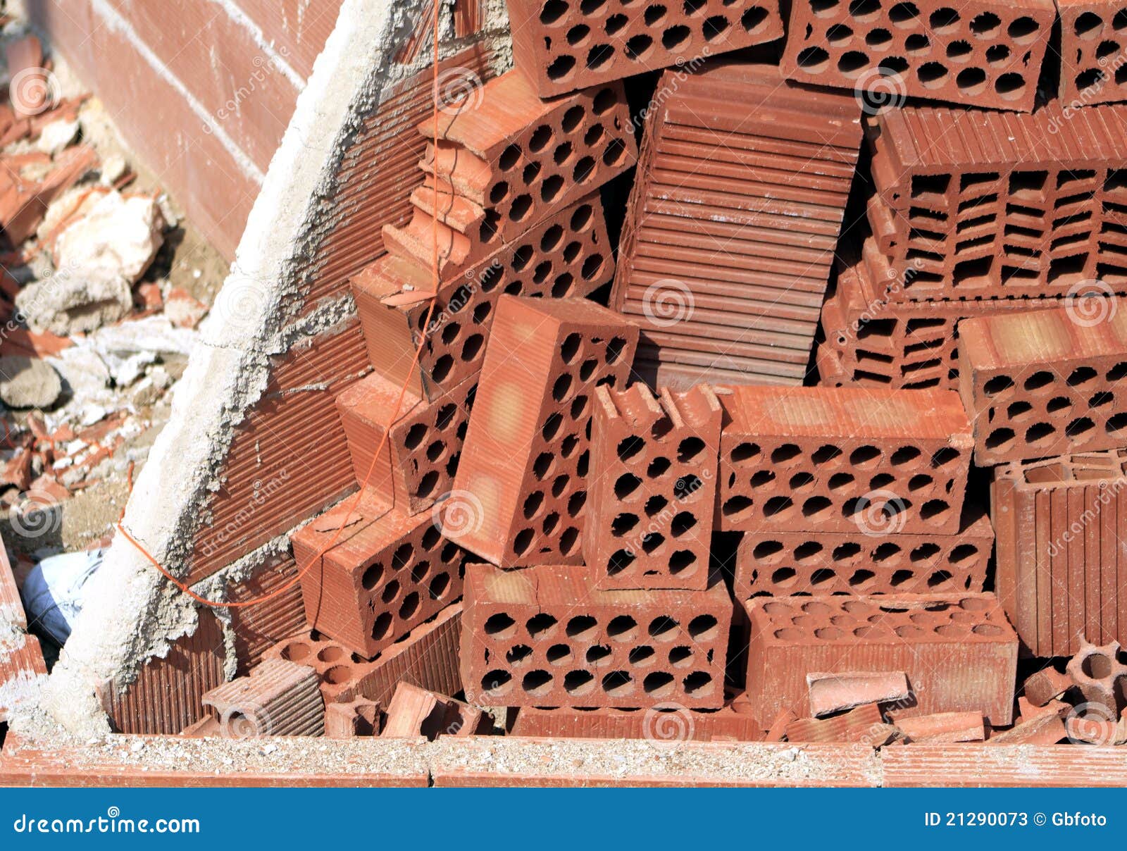 Construction Bricks stock image. Image of stacked, bricklaying - 21290073