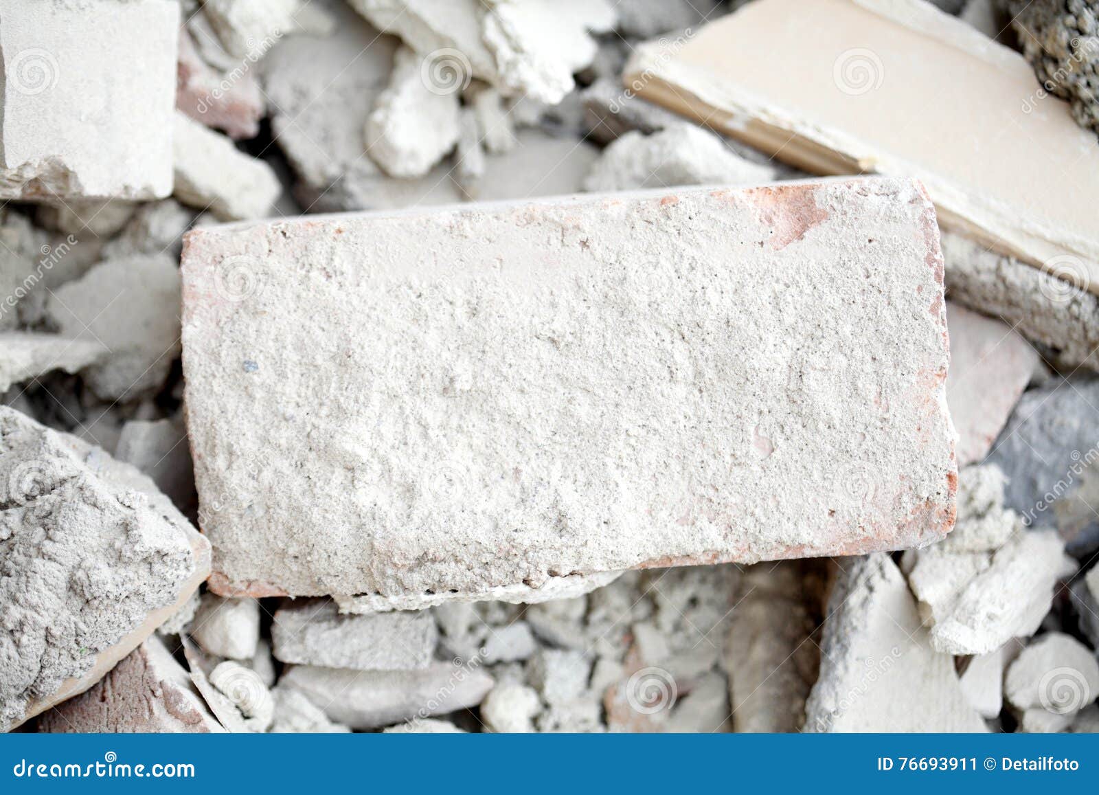 Construction Bricks and Rubble Stock Image - Image of brick, rubble ...