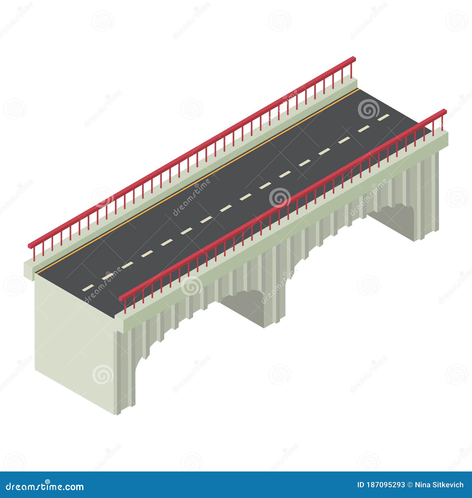 Construction Bridge Icon, Isometric Style Stock Vector - Illustration ...