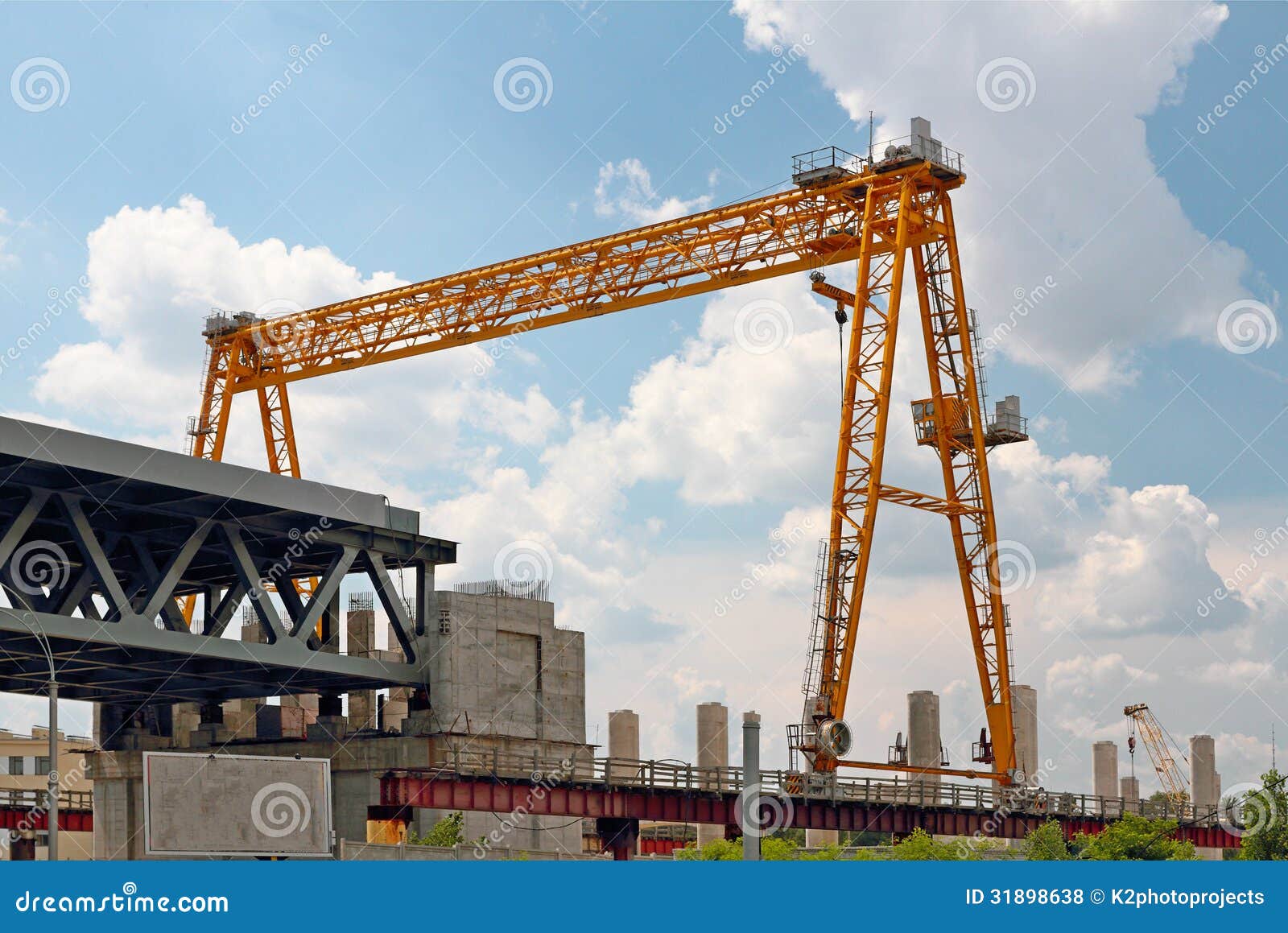 Construction of a bridge stock photo. Image of isle, russky - 31898638