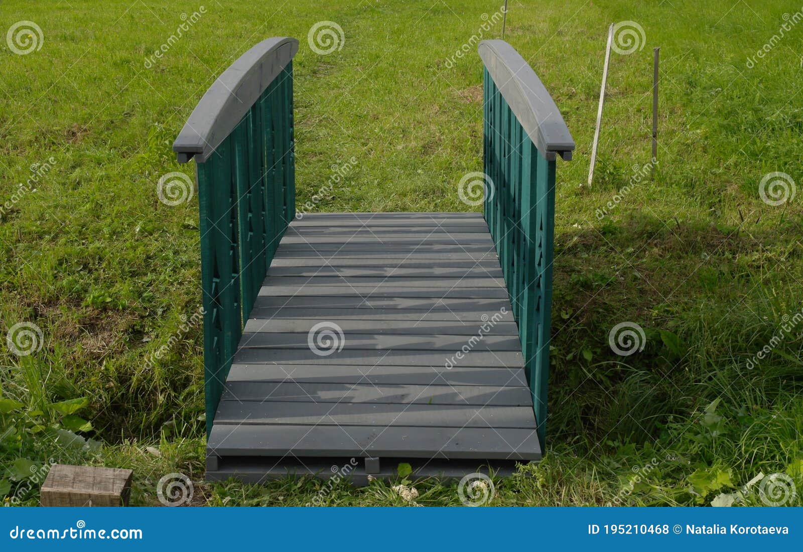 Construction of a Pedestrian Bridge Over the Ditch Stock Photo - Image ...