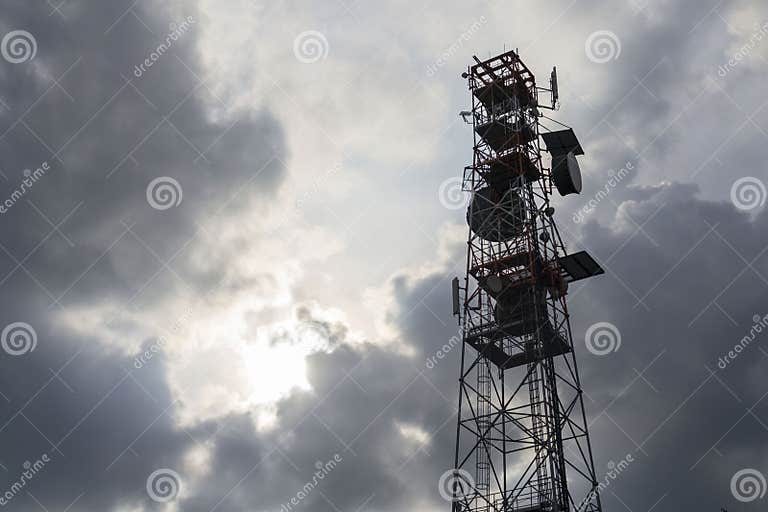 Construction for Broadband Cellular Network Transmitters, Telecommunication Tower Stock Image ...