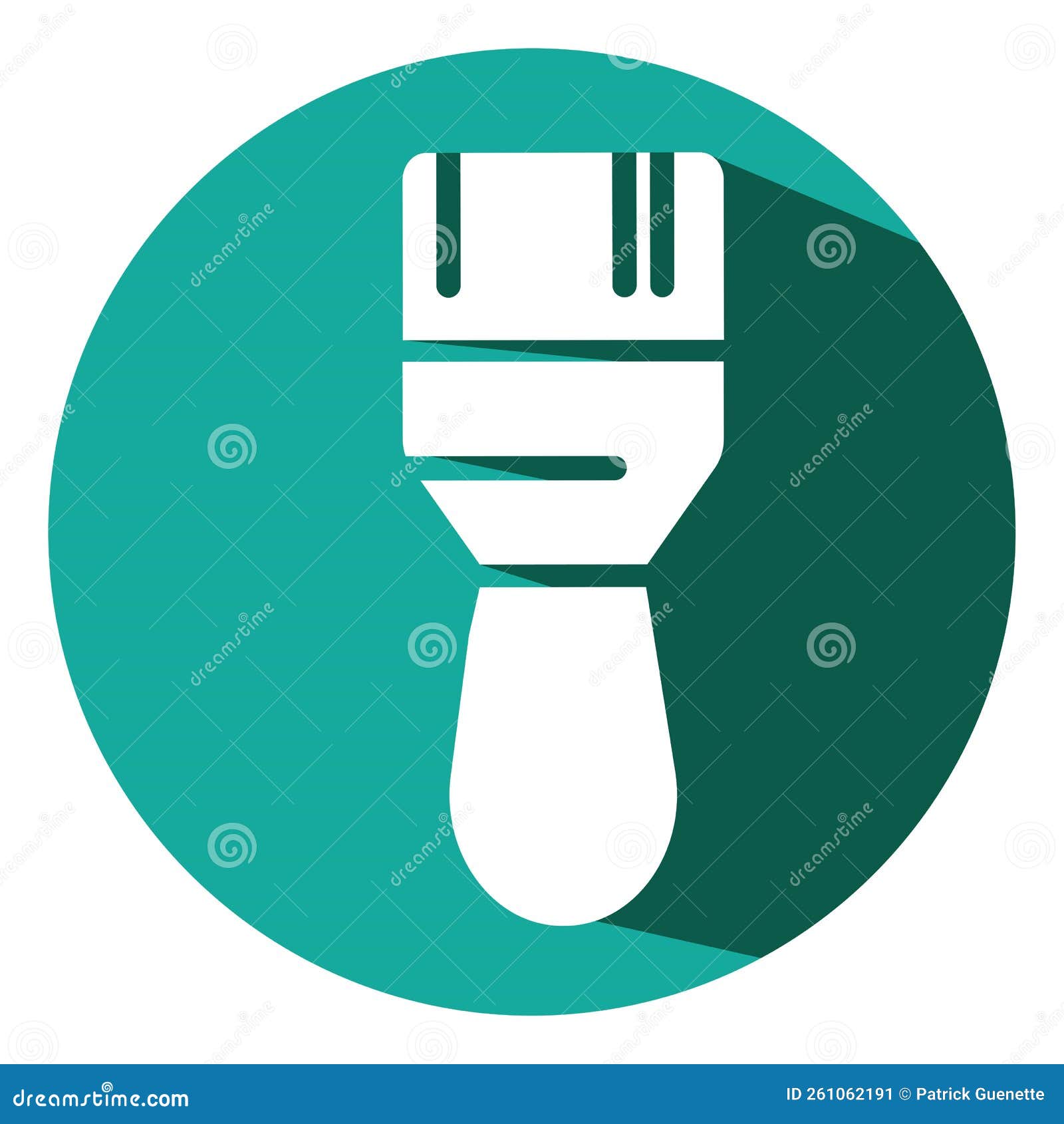 Construction Brush Tool, Icon Stock Vector - Illustration of object ...