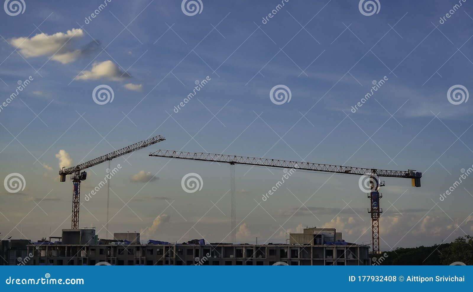 Construction stock photo. Image of building, tall, work - 177932408