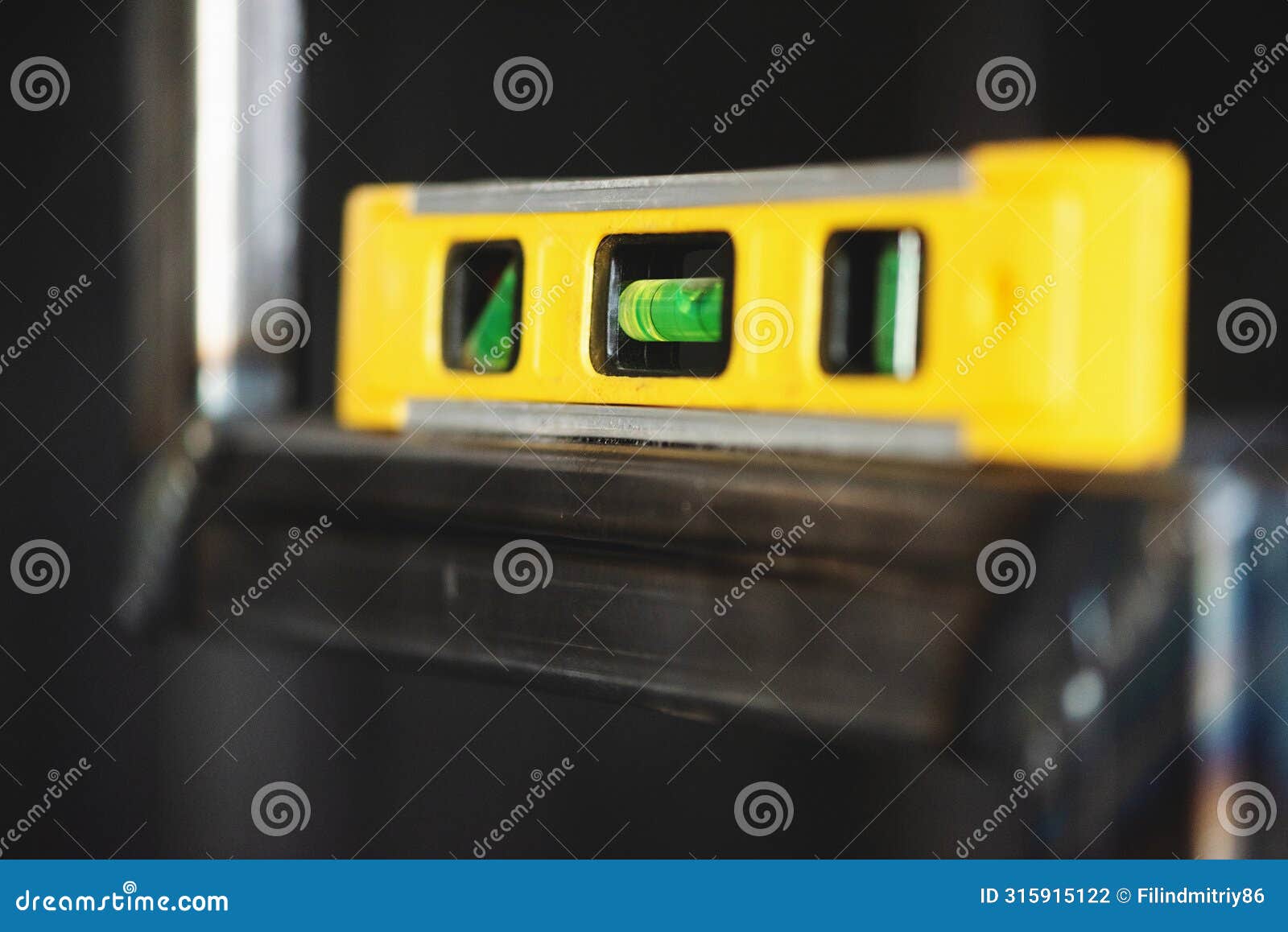 Construction builder level stock photo. Image of close - 315915122