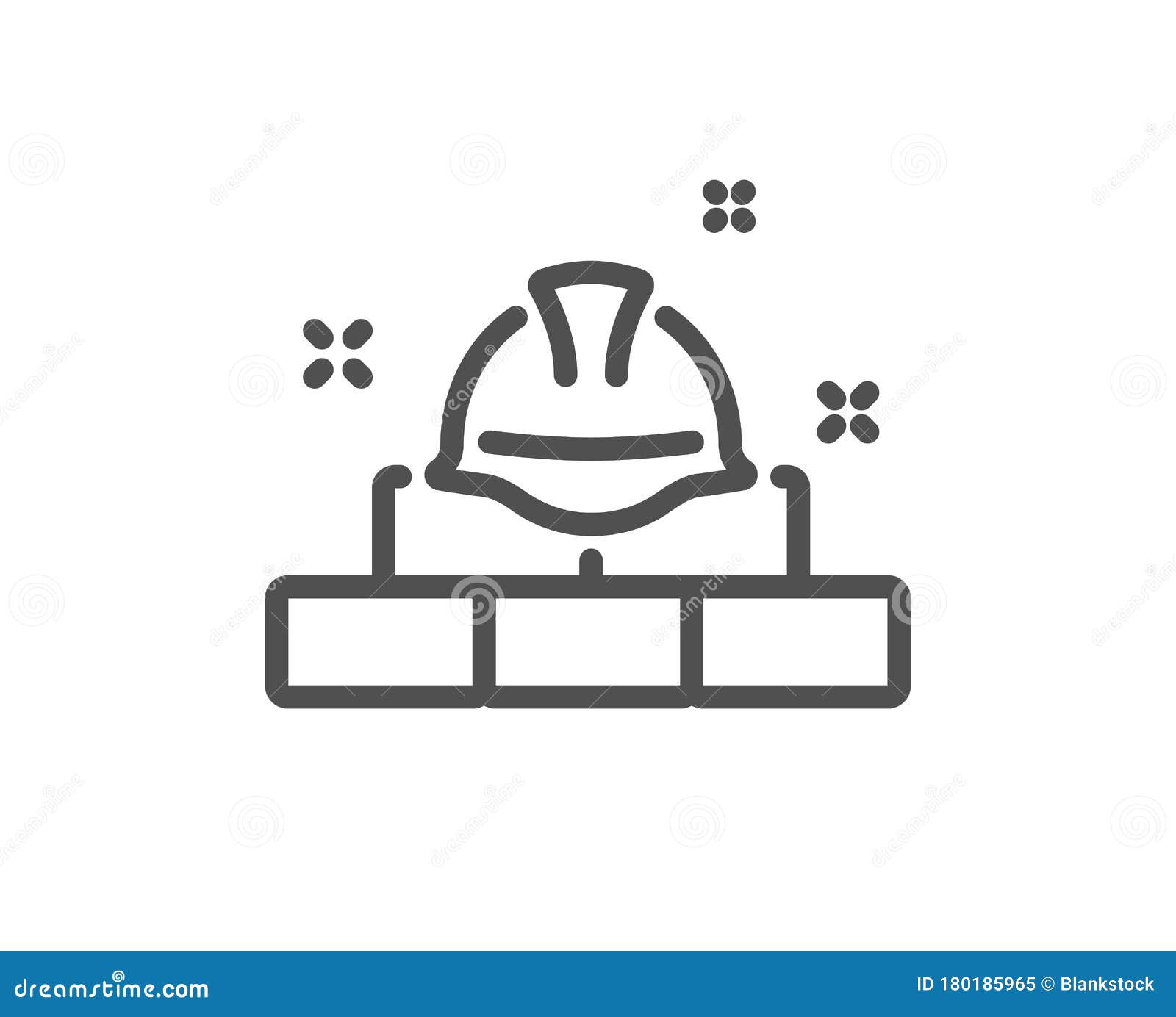Architect Helmet Diving Isolated In The Cartoon Vector Illustration ...