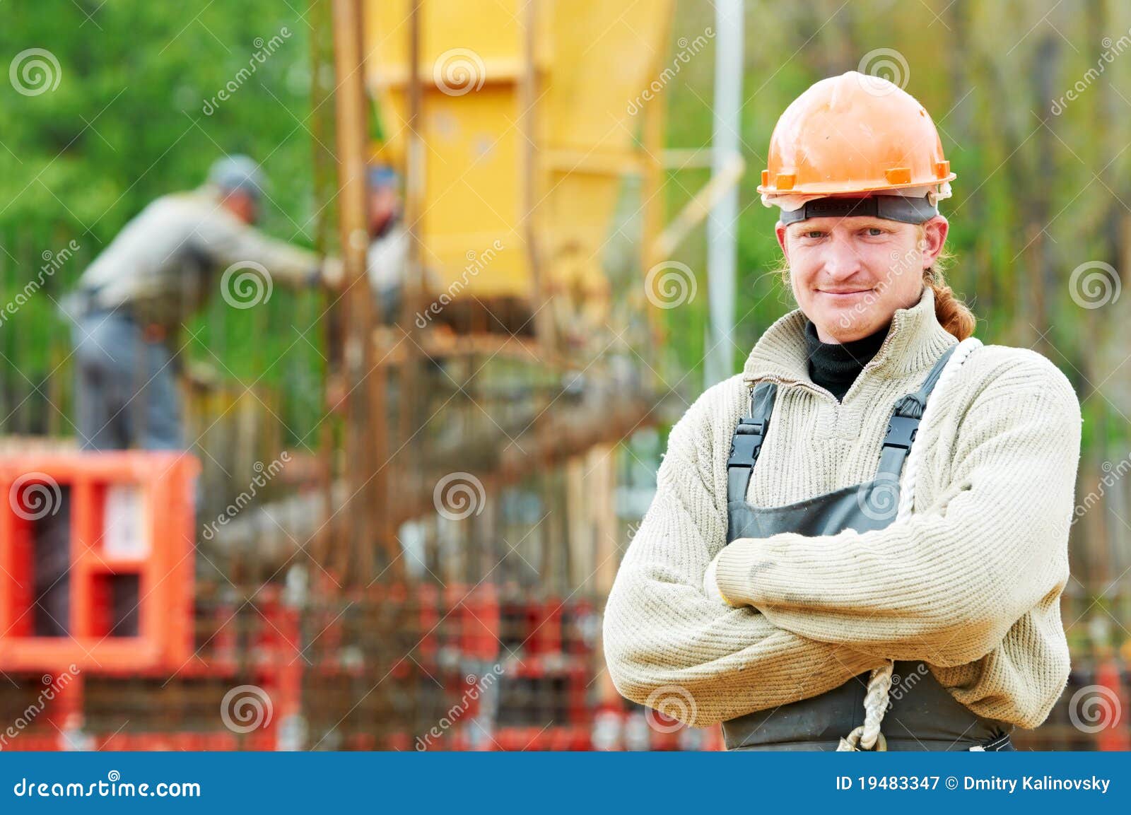 Construction Builder Worker Stock Image - Image of cast, reinforcing ...