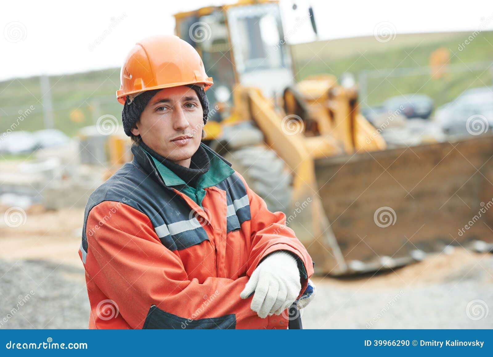 Construction Builder Worker Portrait Stock Photo - Image of foreman ...