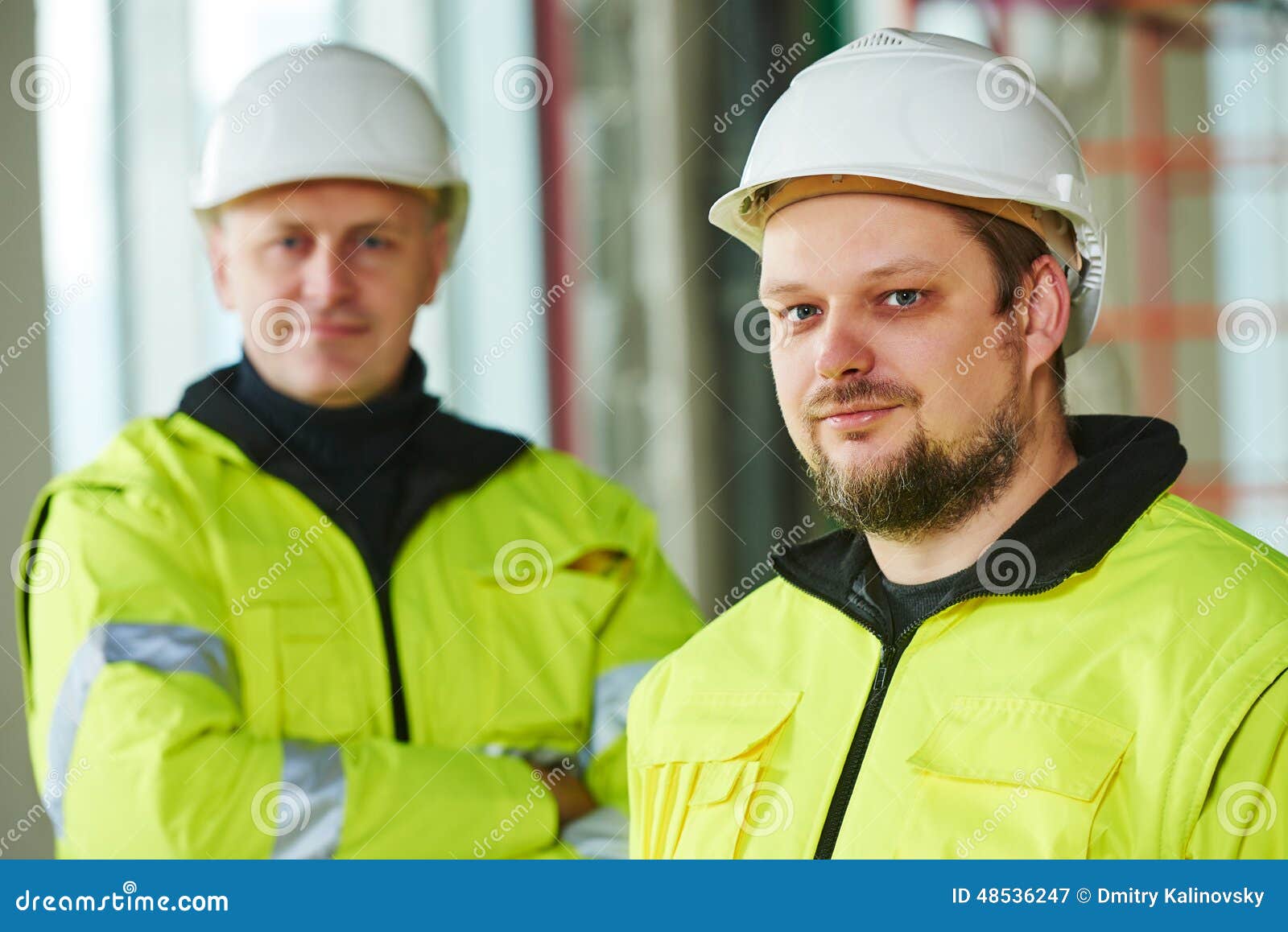 Construction Builder Worker at Site Stock Image - Image of head ...