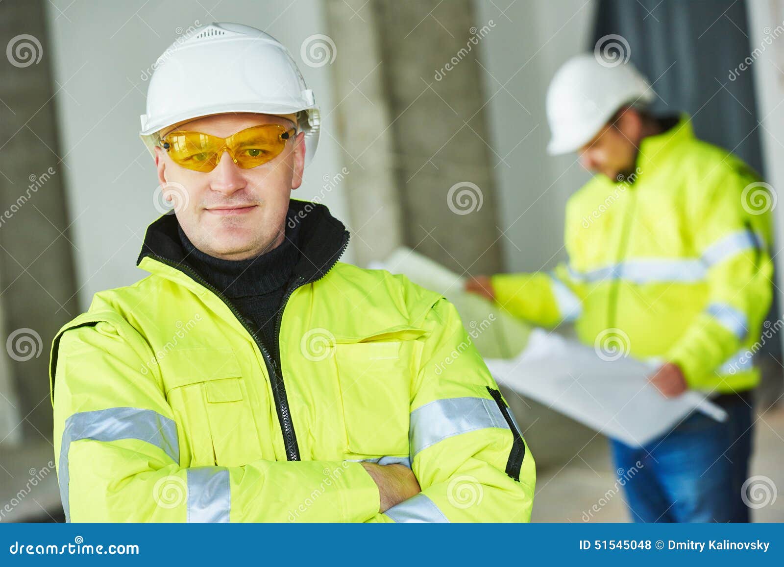 Construction Builder Worker at Site Stock Photo - Image of boss, labor ...