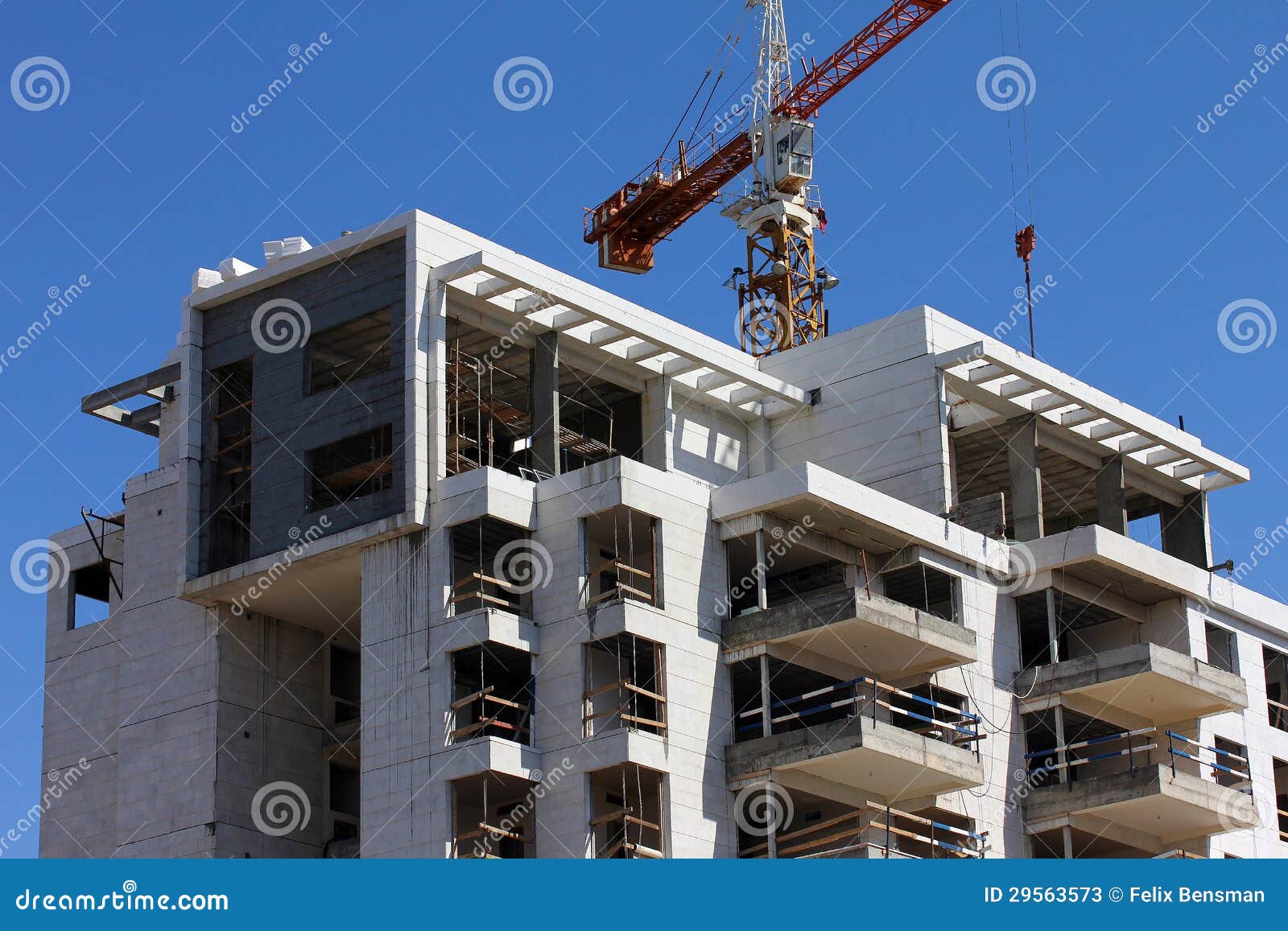 Construction of building stock image. Image of cranes - 29563573