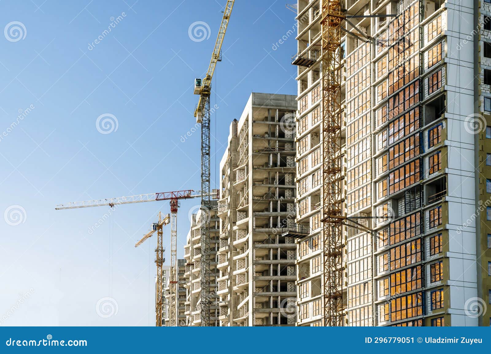 Construction of a Building Banner Background. Construction Site with ...