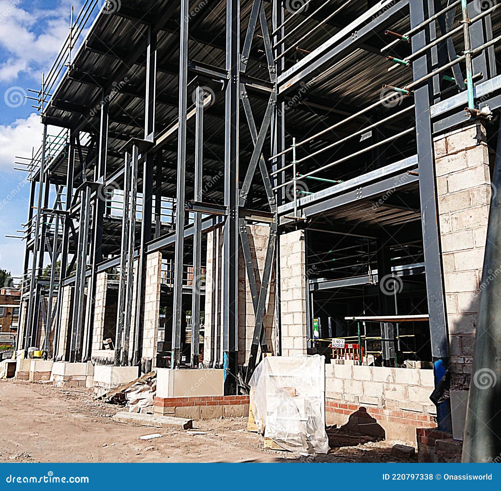 Construction Building Blocks Steel Frame Stock Photo - Image of ...