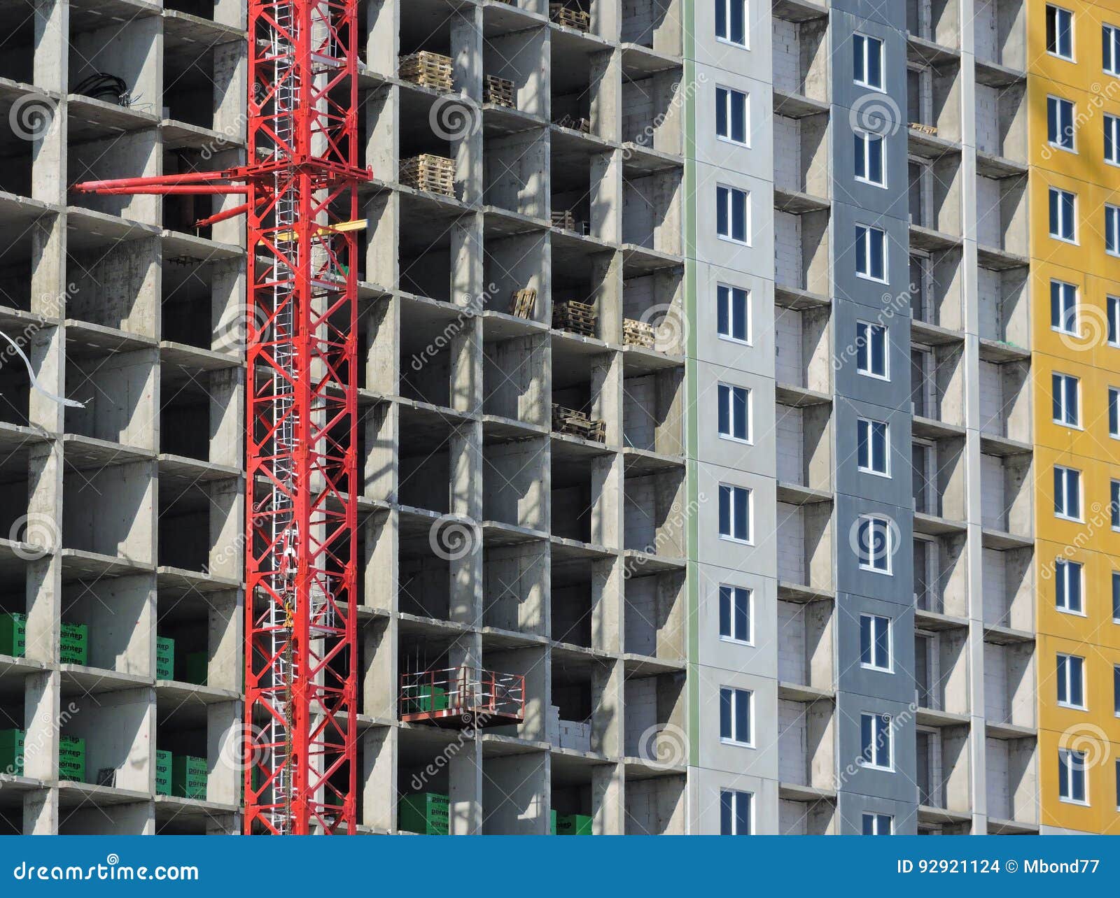 The Construction of the Building, the Building Frame during ...