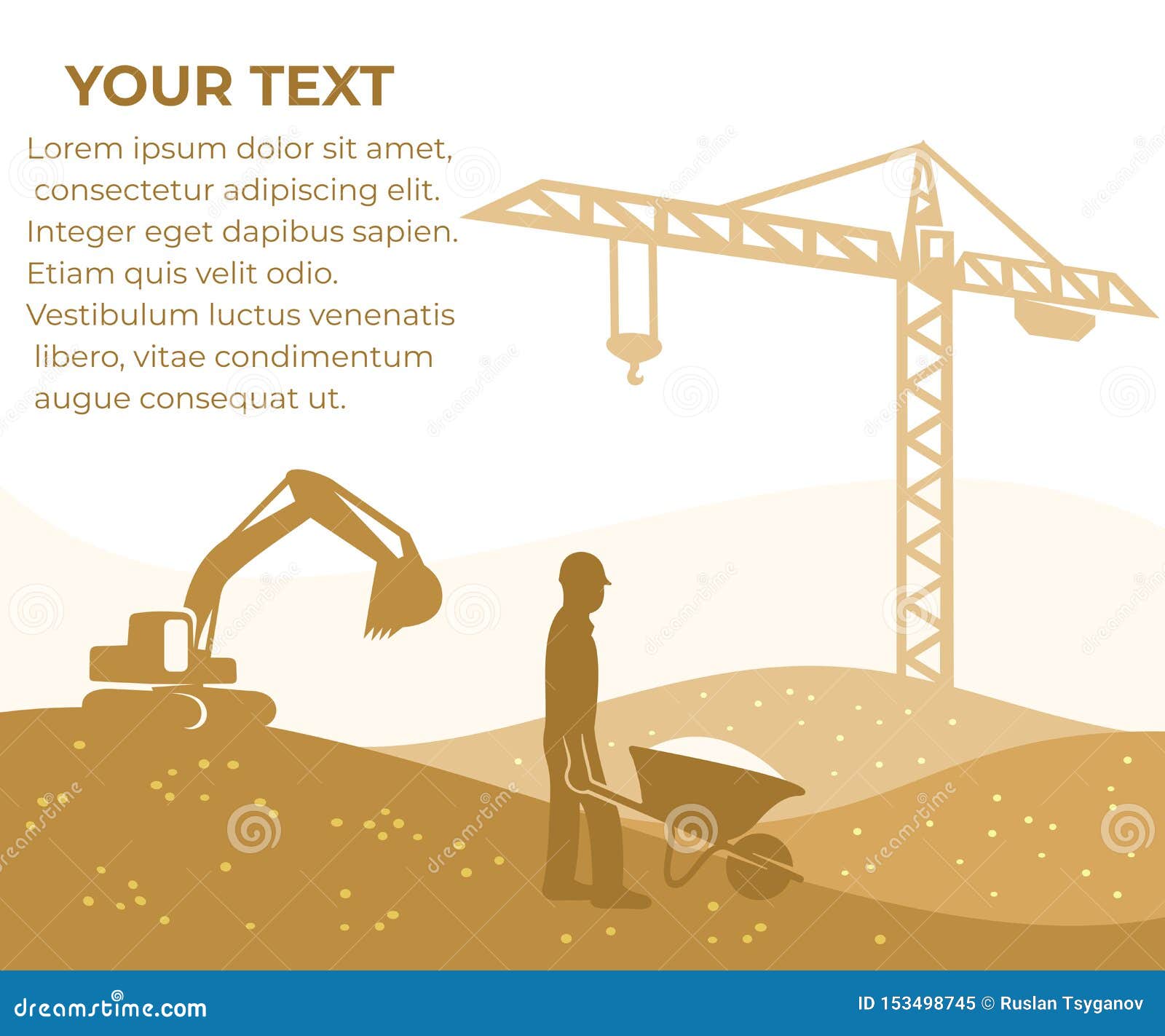 Construction, Building and Constructing, Banner with Your Text. Tower ...