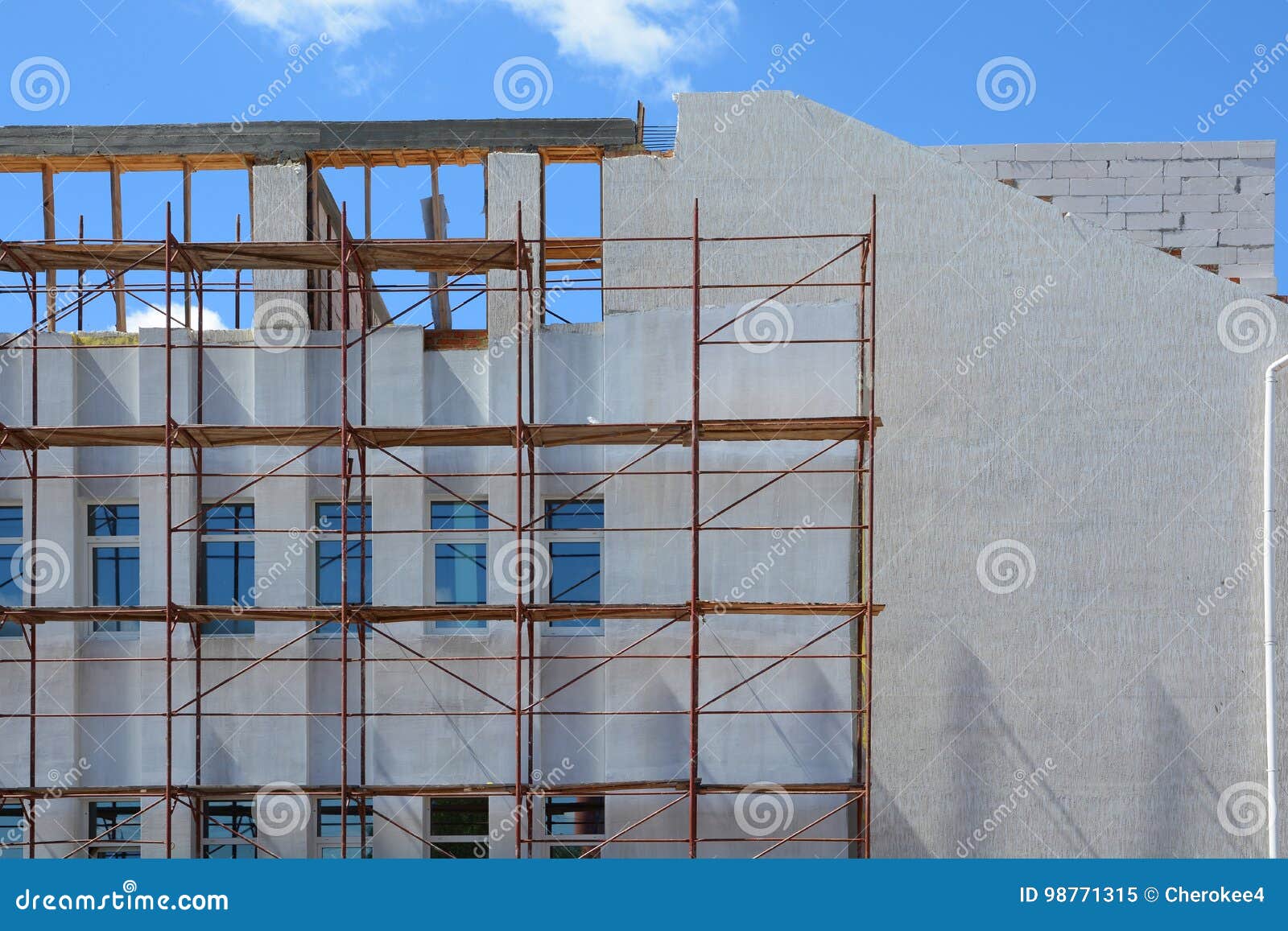 Construction of a Building with External Insulation and Plaster Using ...
